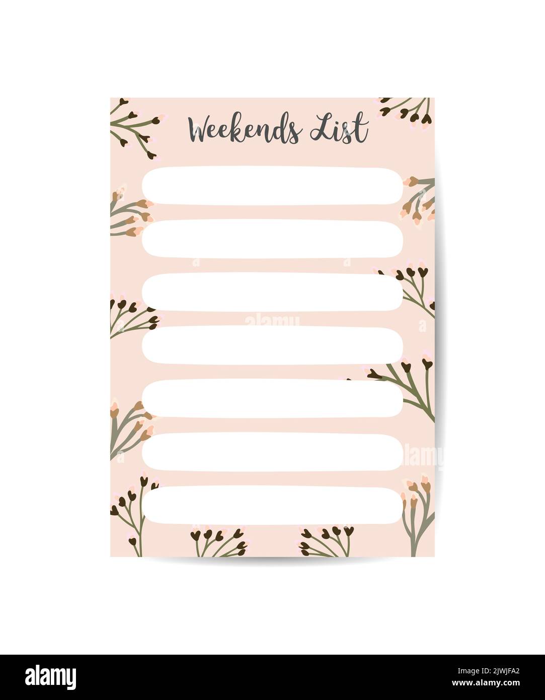 Weekends planner template. . Elegant floral pastel tone organizers and ...