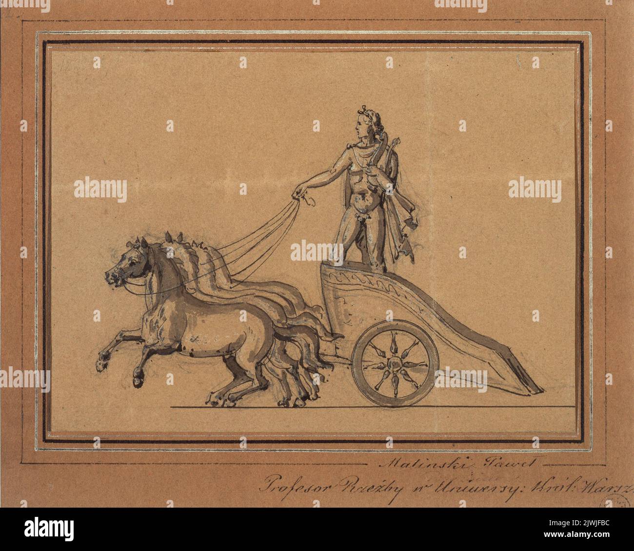 Apollo on quadriga, design for a sculpture for the Grand Theatre in ...