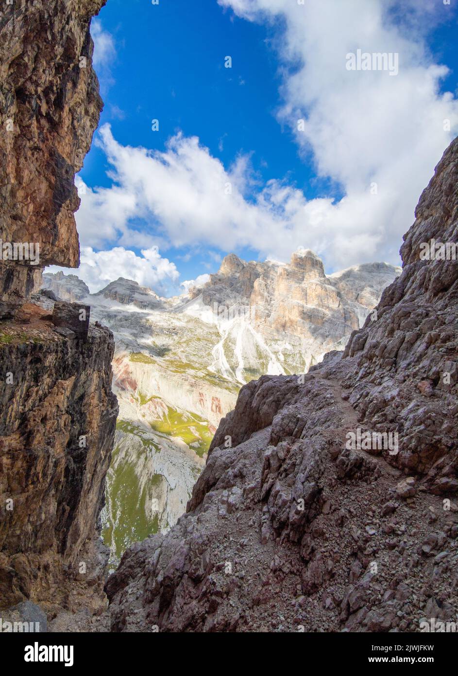 Dolomiti (Italy) - A view of Dolomites mountain range, UNESCO site ...