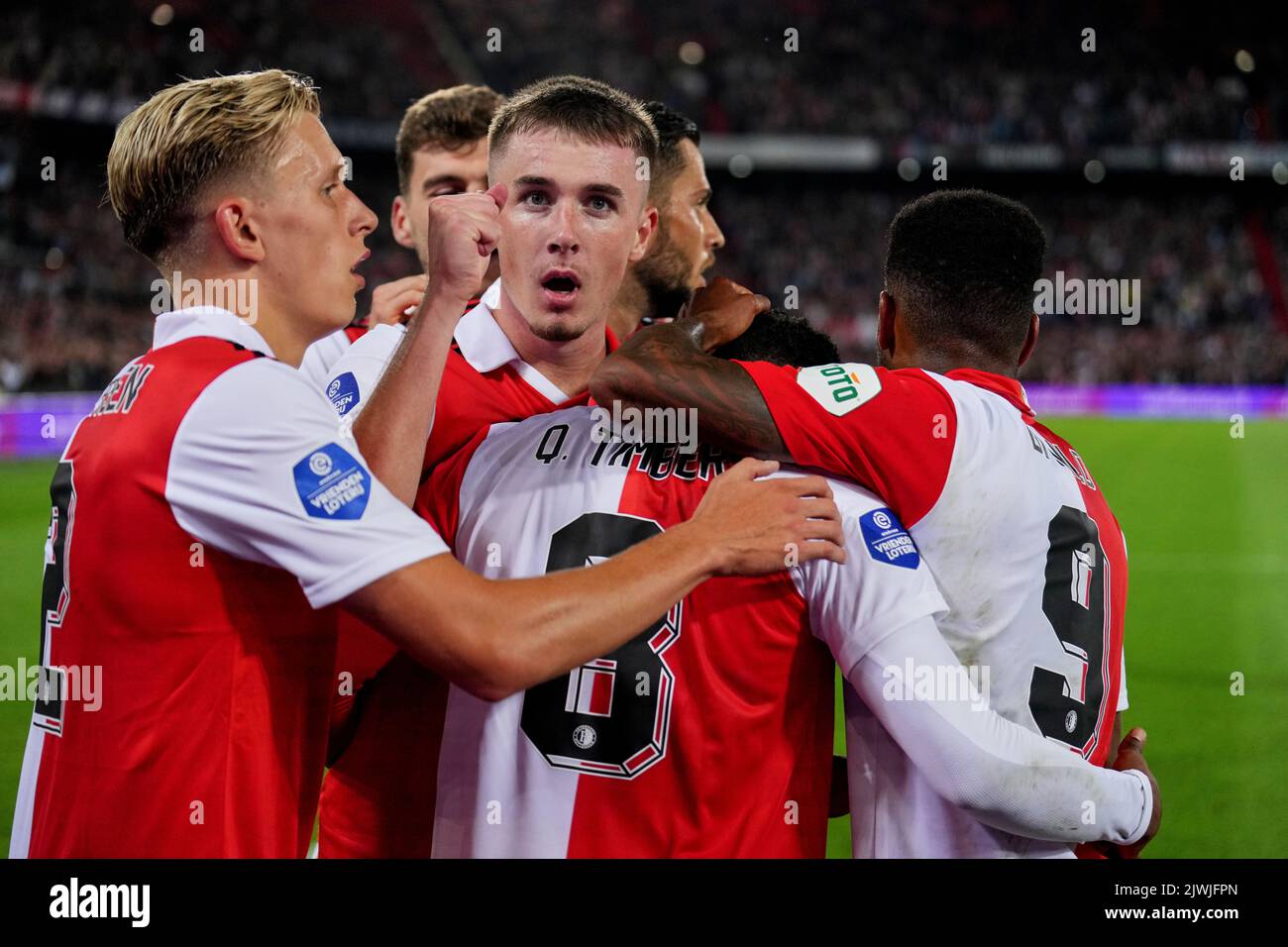 Rotterdam - Marcus Holmgren Pedersen of Feyenoord, Jacob Rasmussen of ...