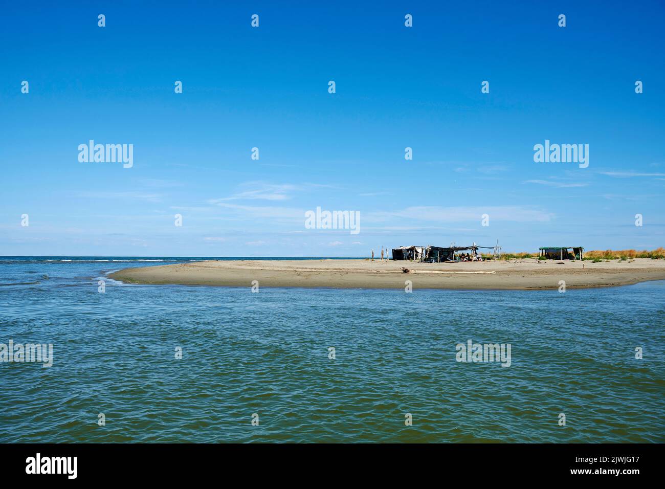 Pila (Ro), Italy, a view of a beach of the delta of the river Po Stock ...
