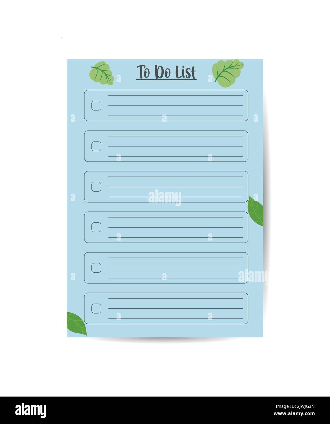 Monthly Planner to do list, notes. Vector illustration. Blue vector ...