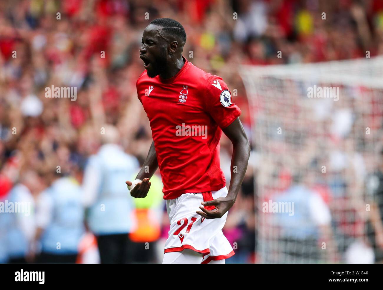 Nottingham Forest's Cheikhou Kouyate celebrates scoring the opening ...