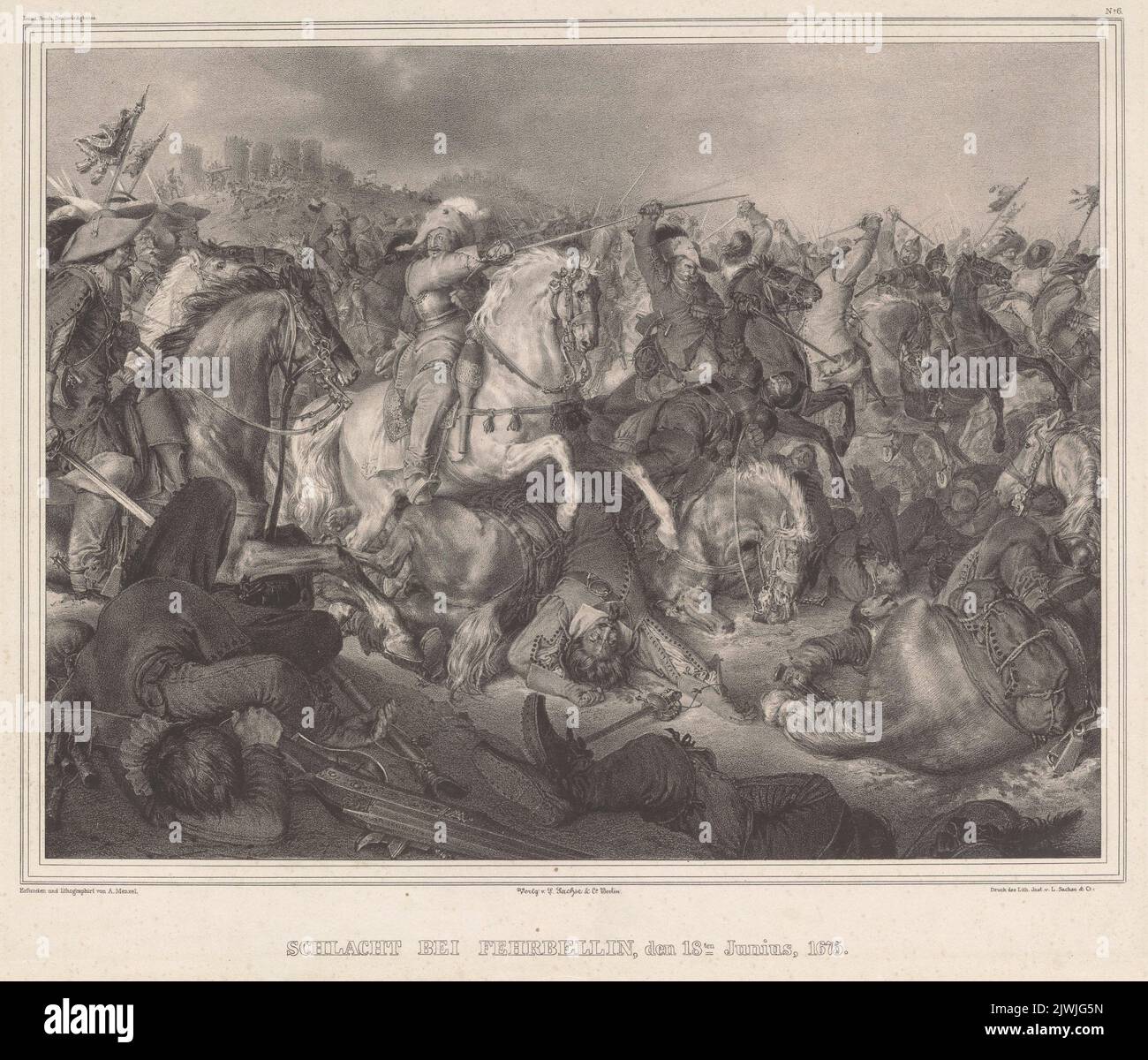 Bitwa pod Fehrbellin, z cyklu "Denkwürdigkeiten aus der Brandenburgisch ...