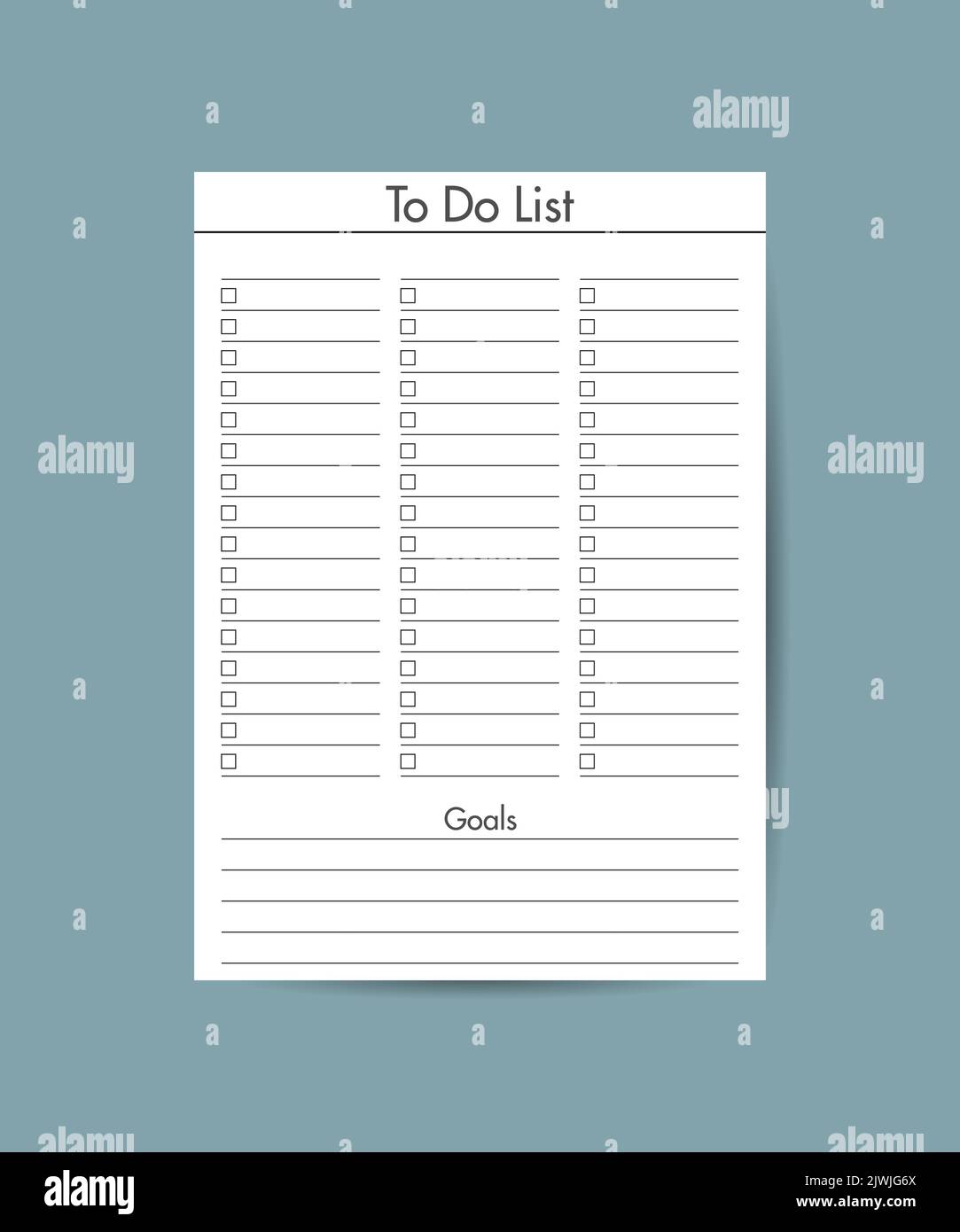 To do list or plan. All tasks completed. Sheet of paper with check mark ...