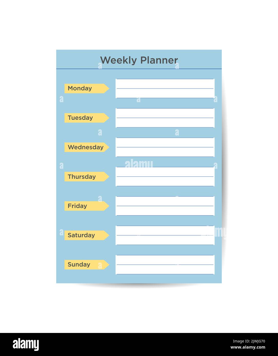 Weekly personal planner template in minimalistic style and pastel ...