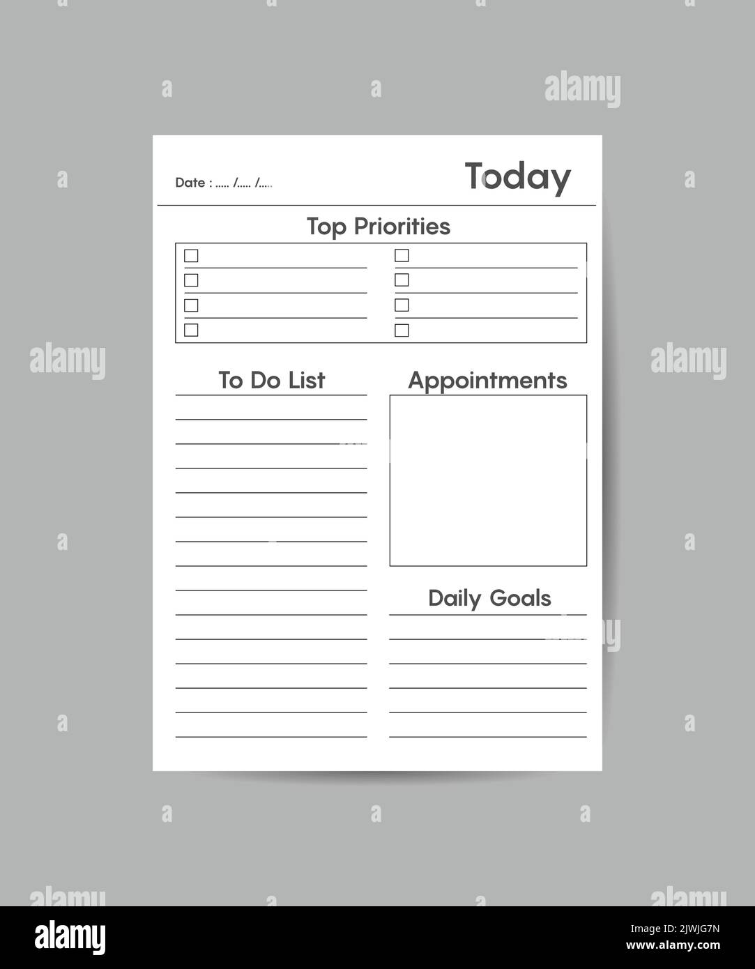 Daily Routines planner template minimalist planners Business organizer ...