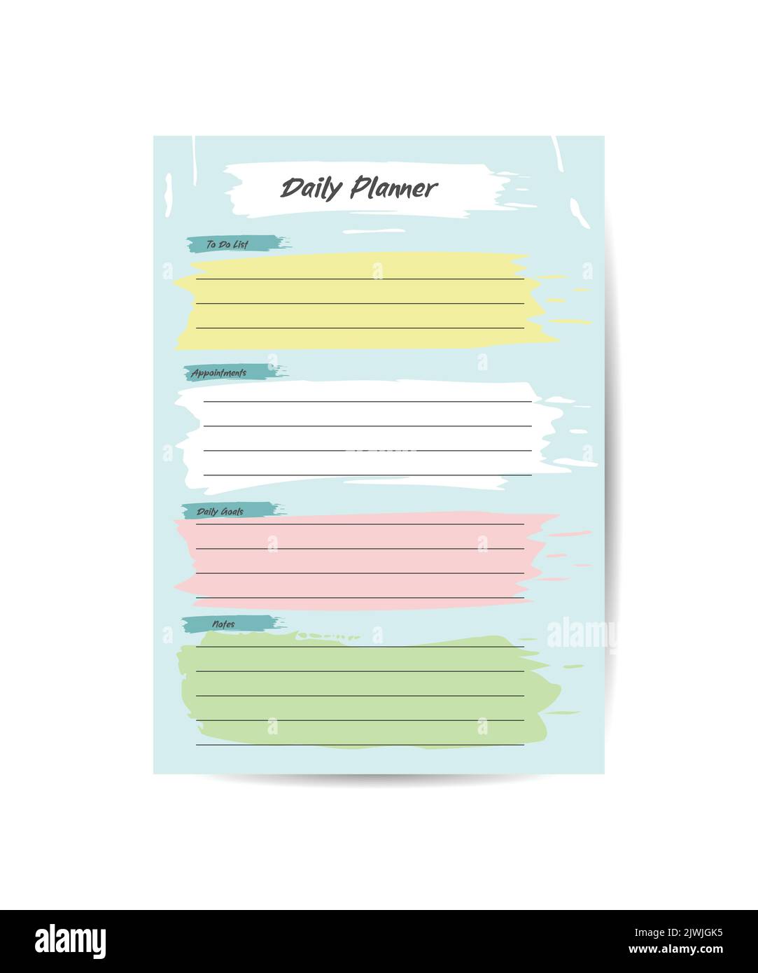 planner template. Daily checklist. Organize and schedule with a place ...