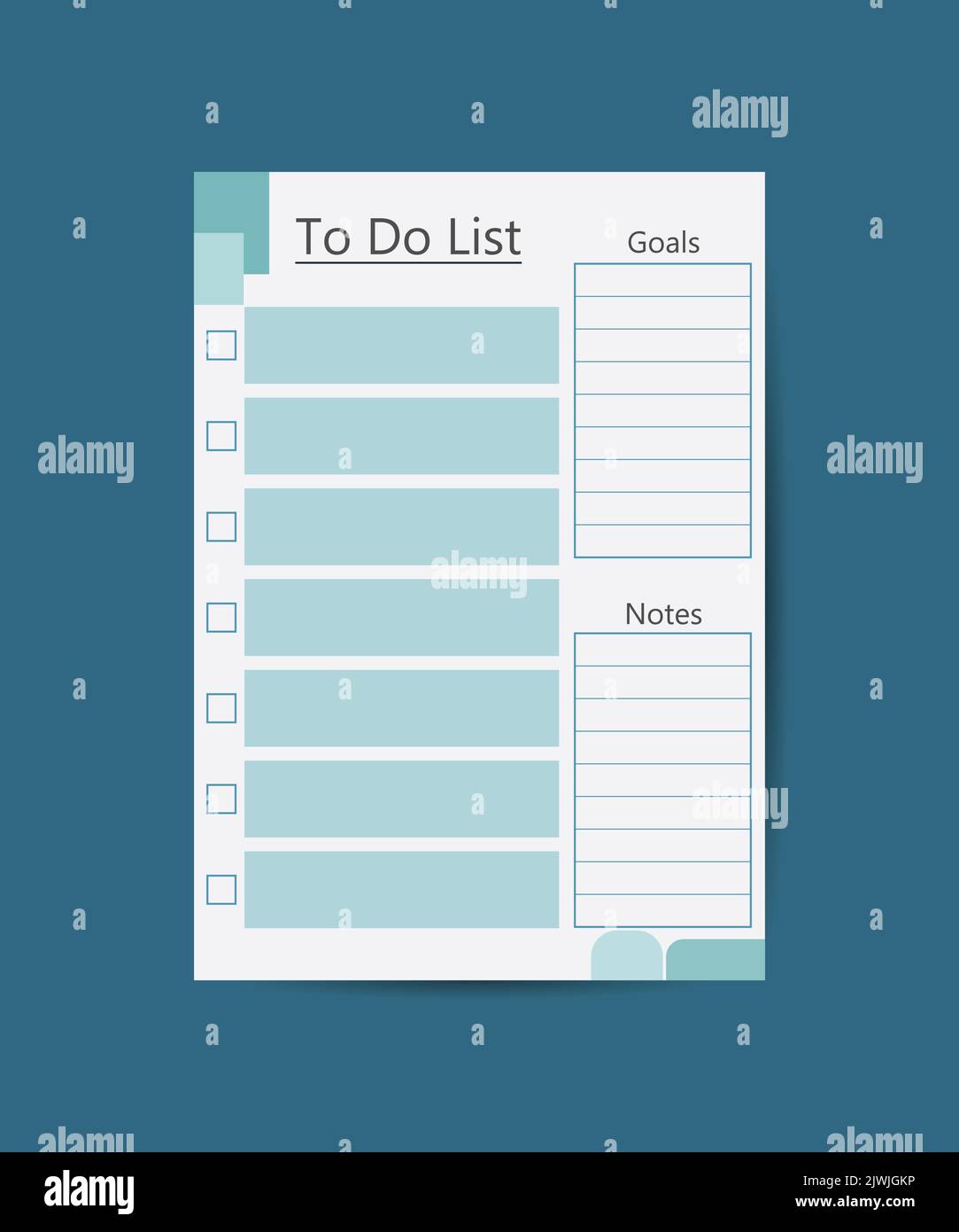 Page template set for diary planner. To-do lists, checklists, notes ...