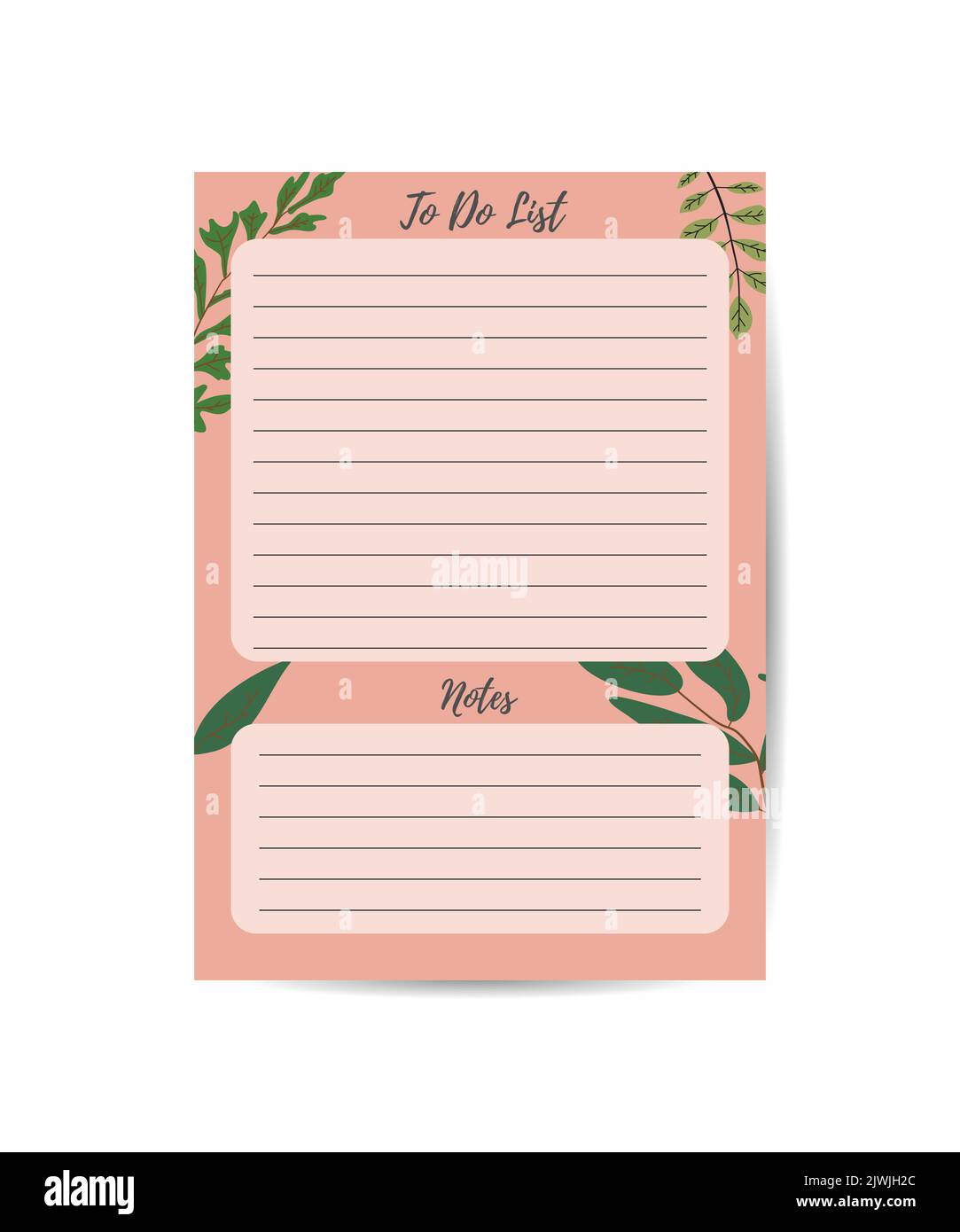 Notepad with floral touch. Office stationery notebook on pink ...