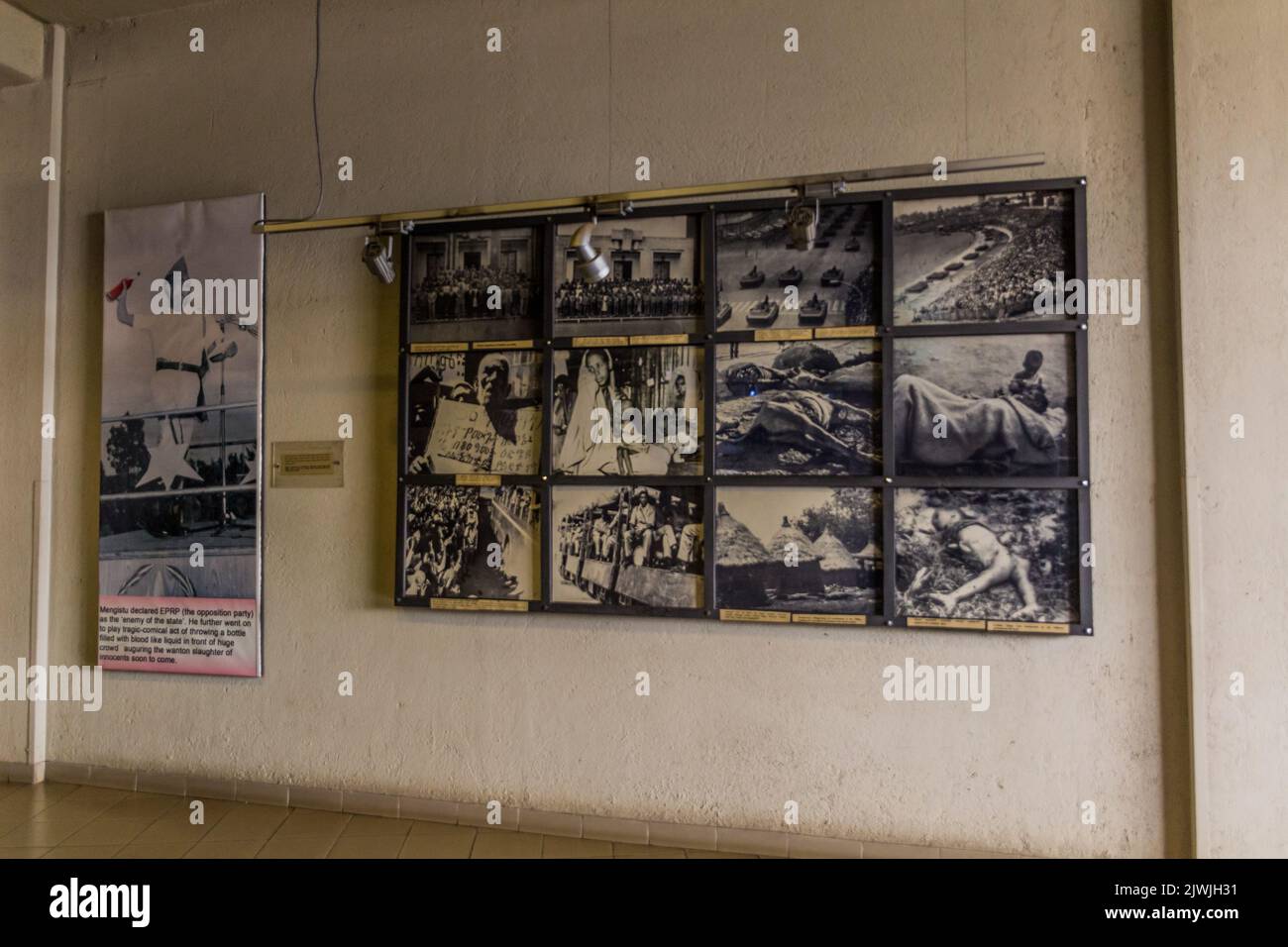 ADDIS ABABA, ETHIOPIA - APRIL 4, 2019: Exhibits in the Red Terror ...