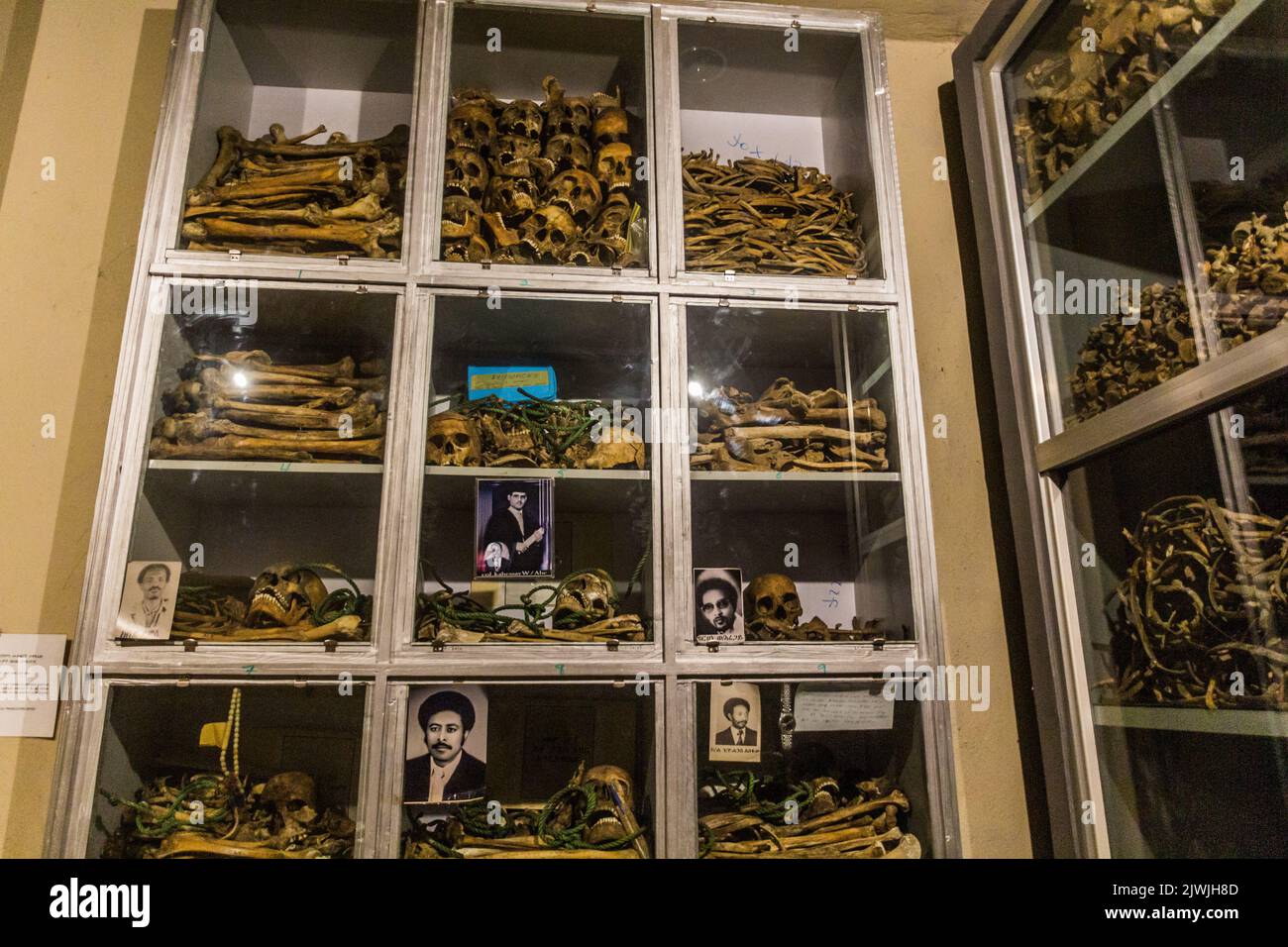 ADDIS ABABA, ETHIOPIA - APRIL 4, 2019: Exhibits in the Red Terror ...