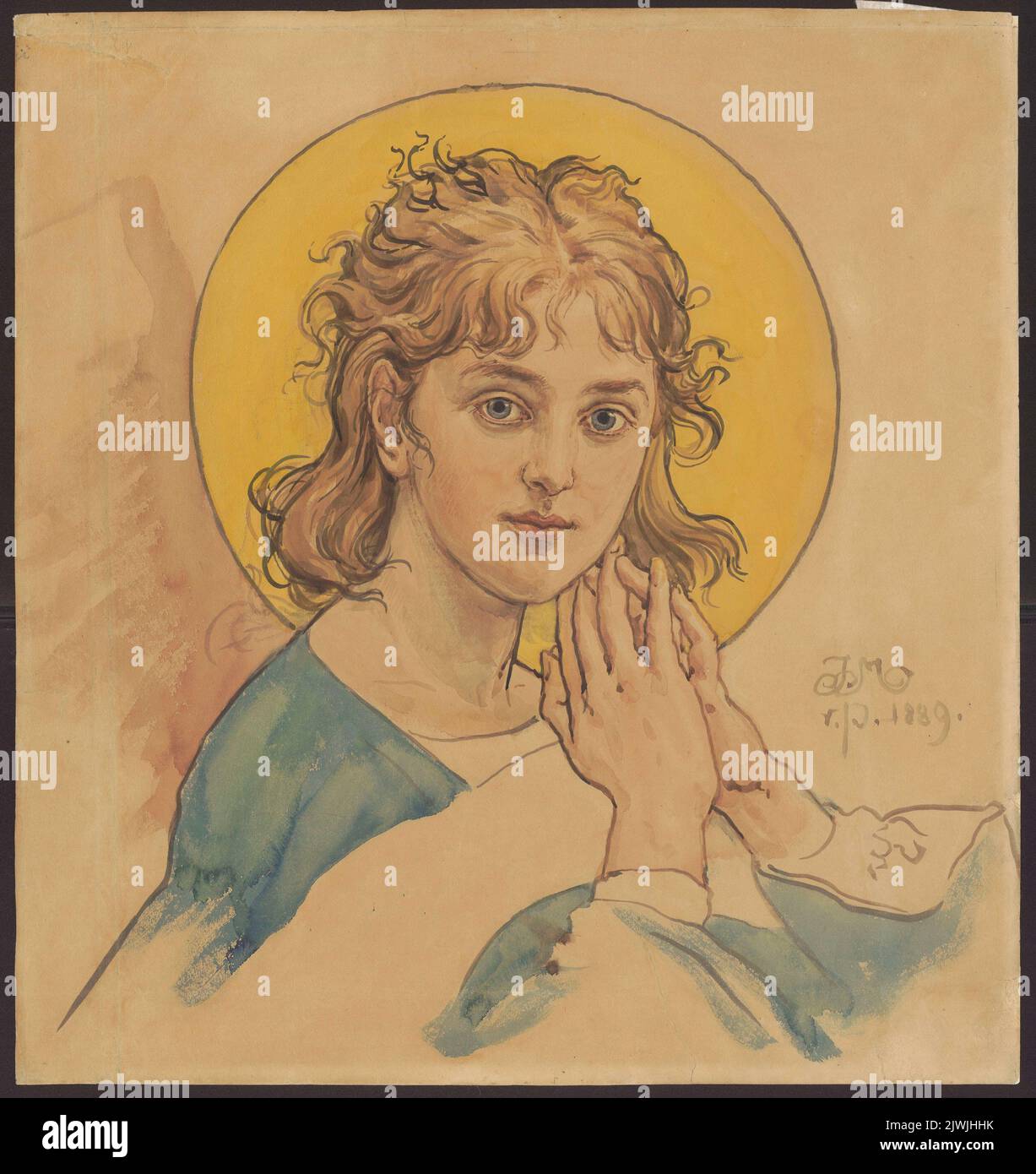 Bust of an Angel; design of a polychrome for St. Mary’s Church in ...