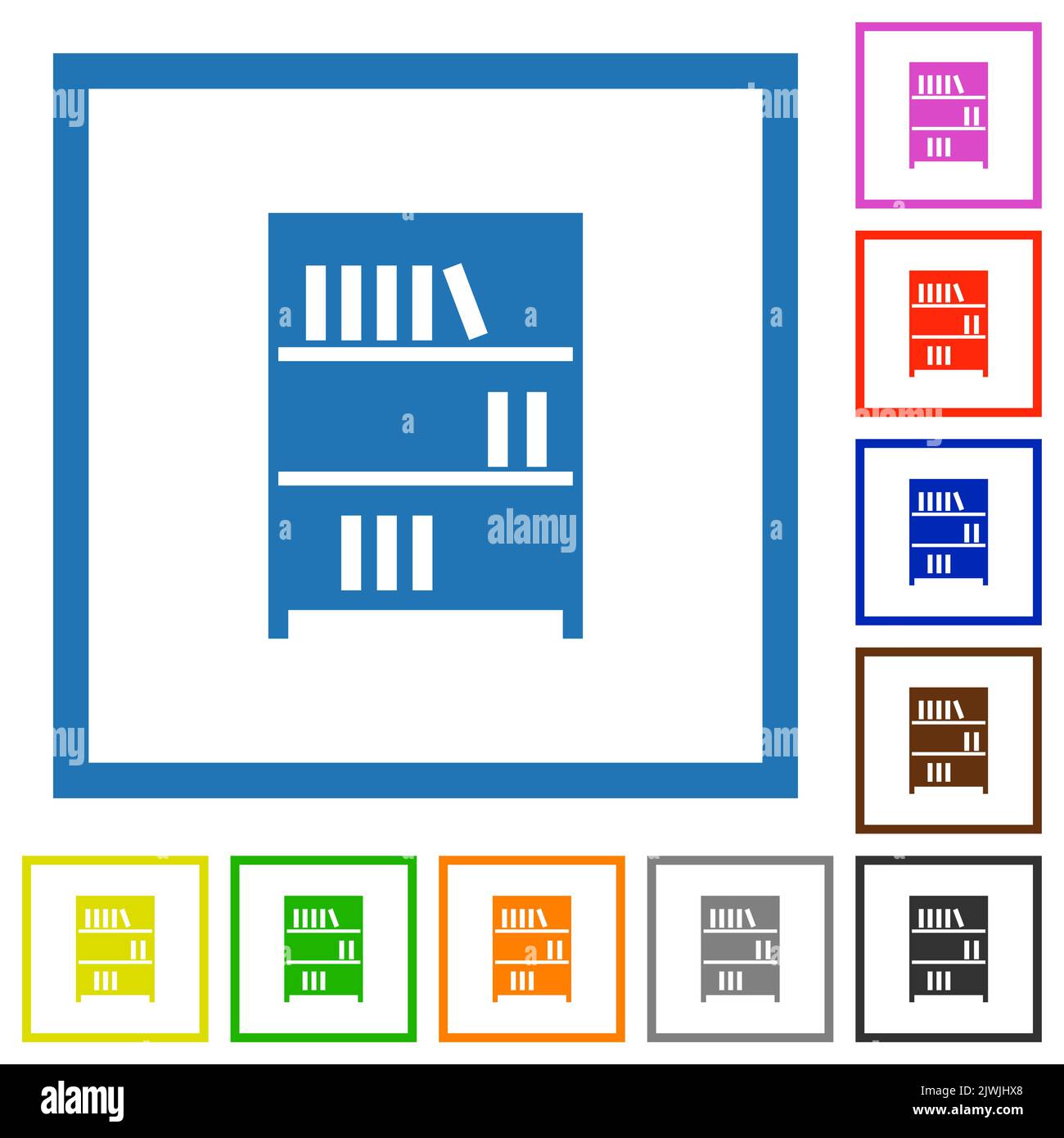 Books on shelves in library Stock Vector Images - Alamy