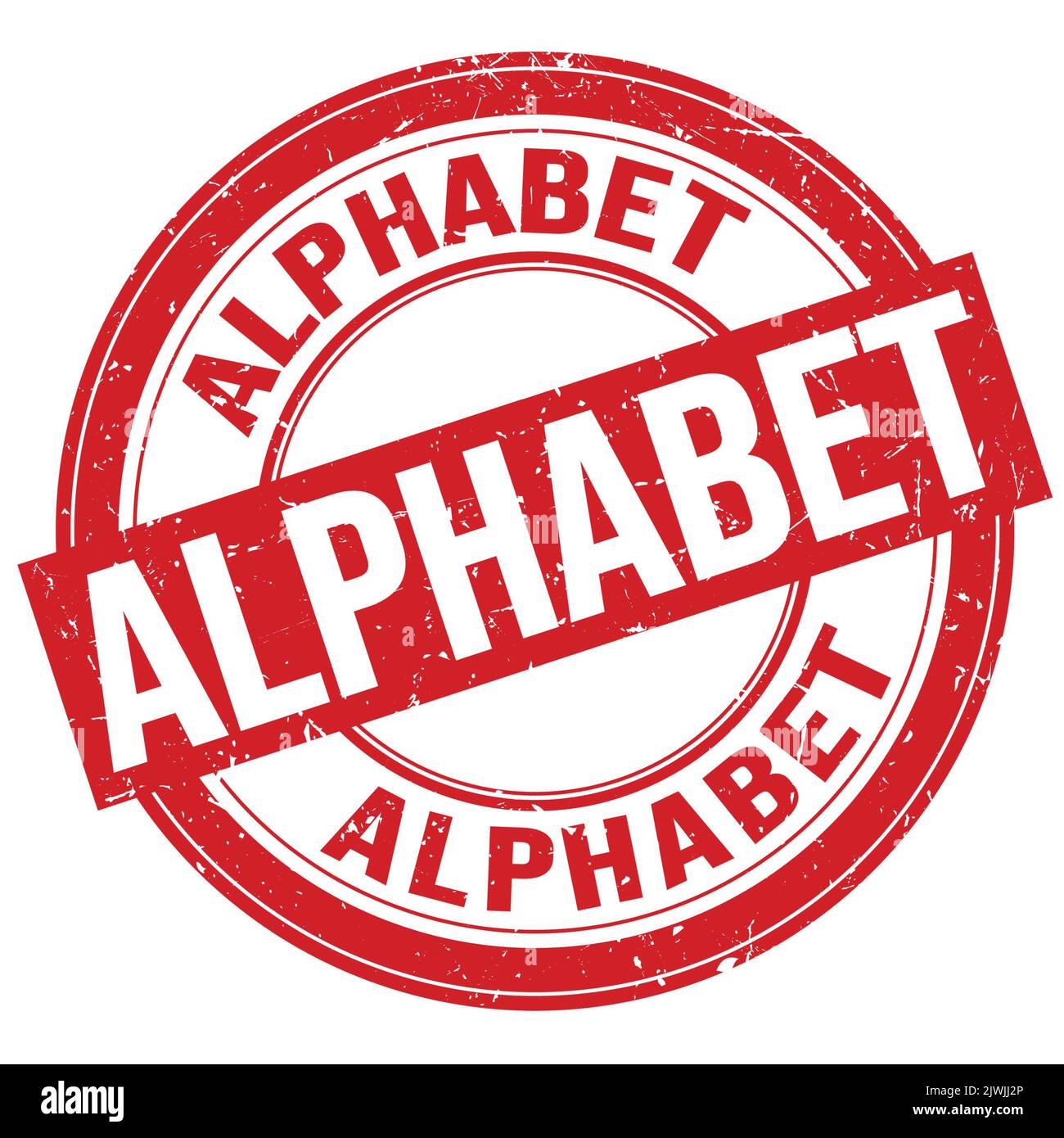 ALPHABET text written on red round grungy stamp sign Stock Photo - Alamy