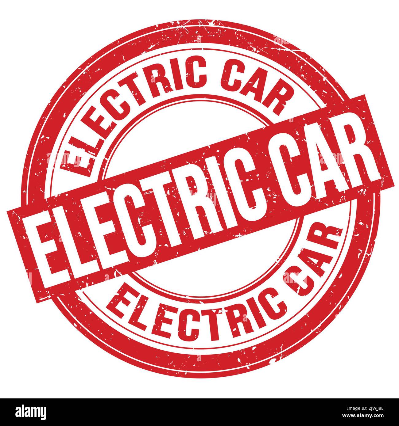 ELECTRIC CAR text written on red round grungy stamp sign Stock Photo ...
