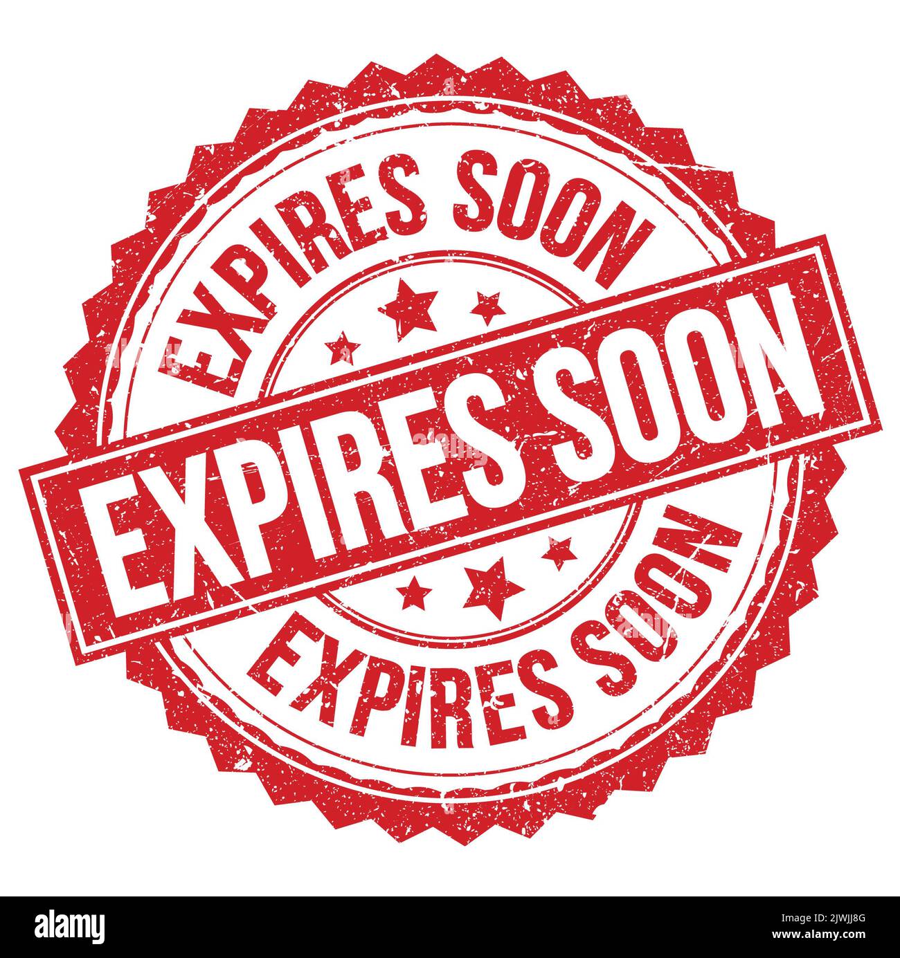 EXPIRES SOON text written on red round stamp sign Stock Photo - Alamy