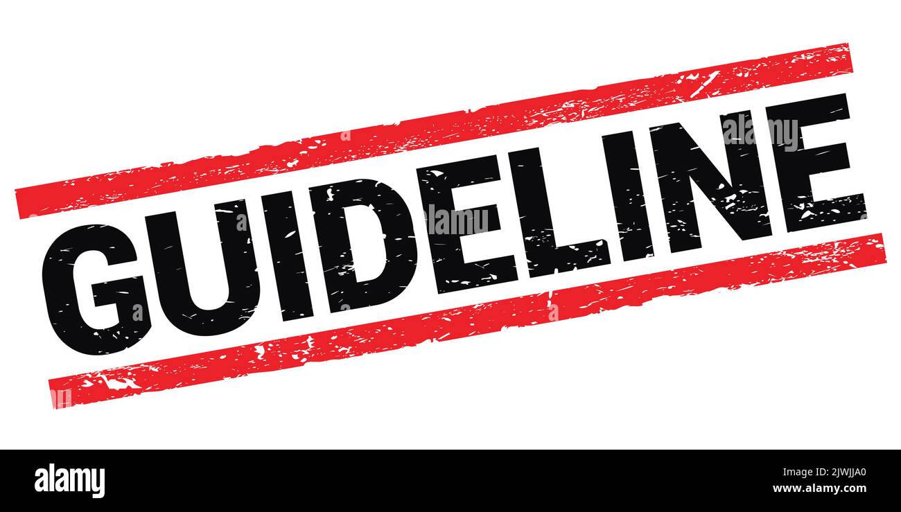 GUIDELINE text written on black-red rectangle stamp sign Stock Photo ...