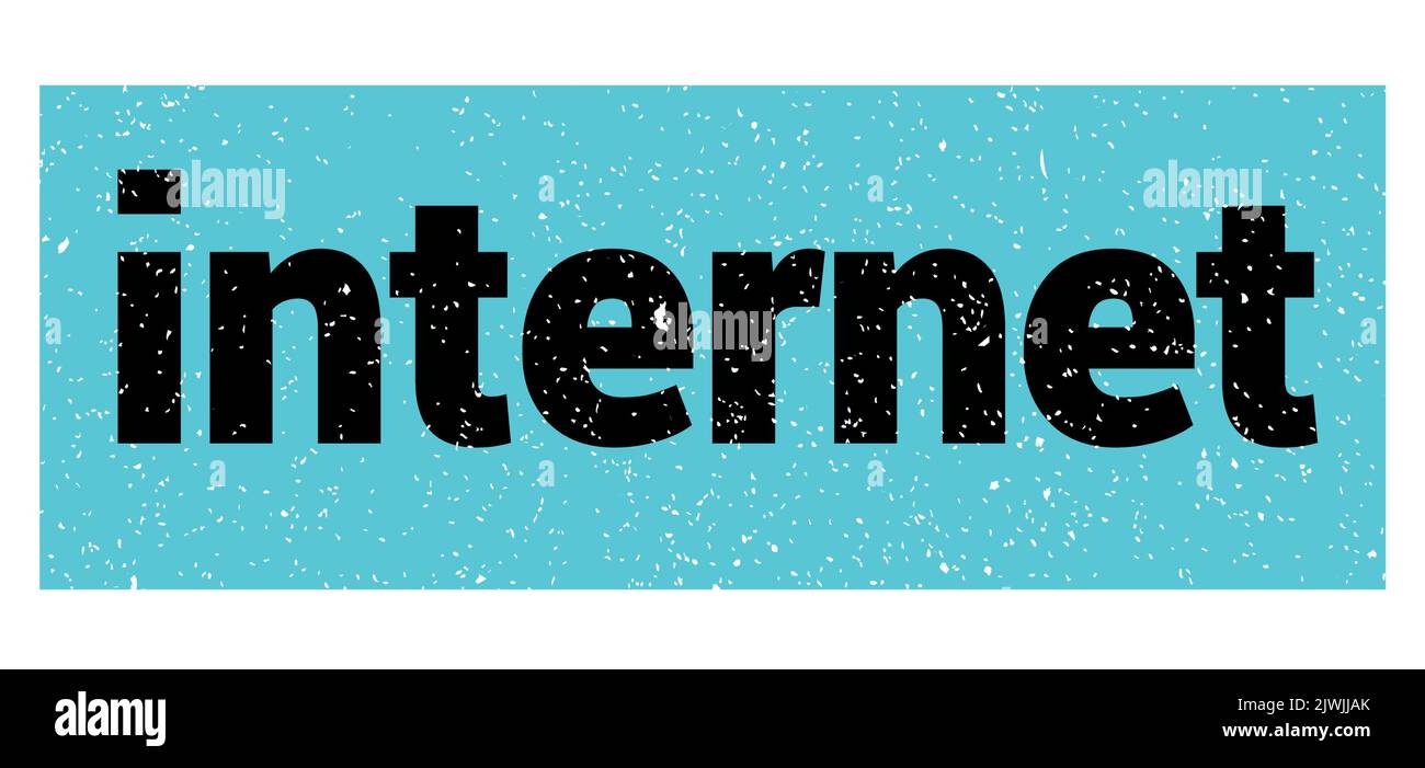 internet text written on blue-black grungy stamp sign Stock Photo - Alamy