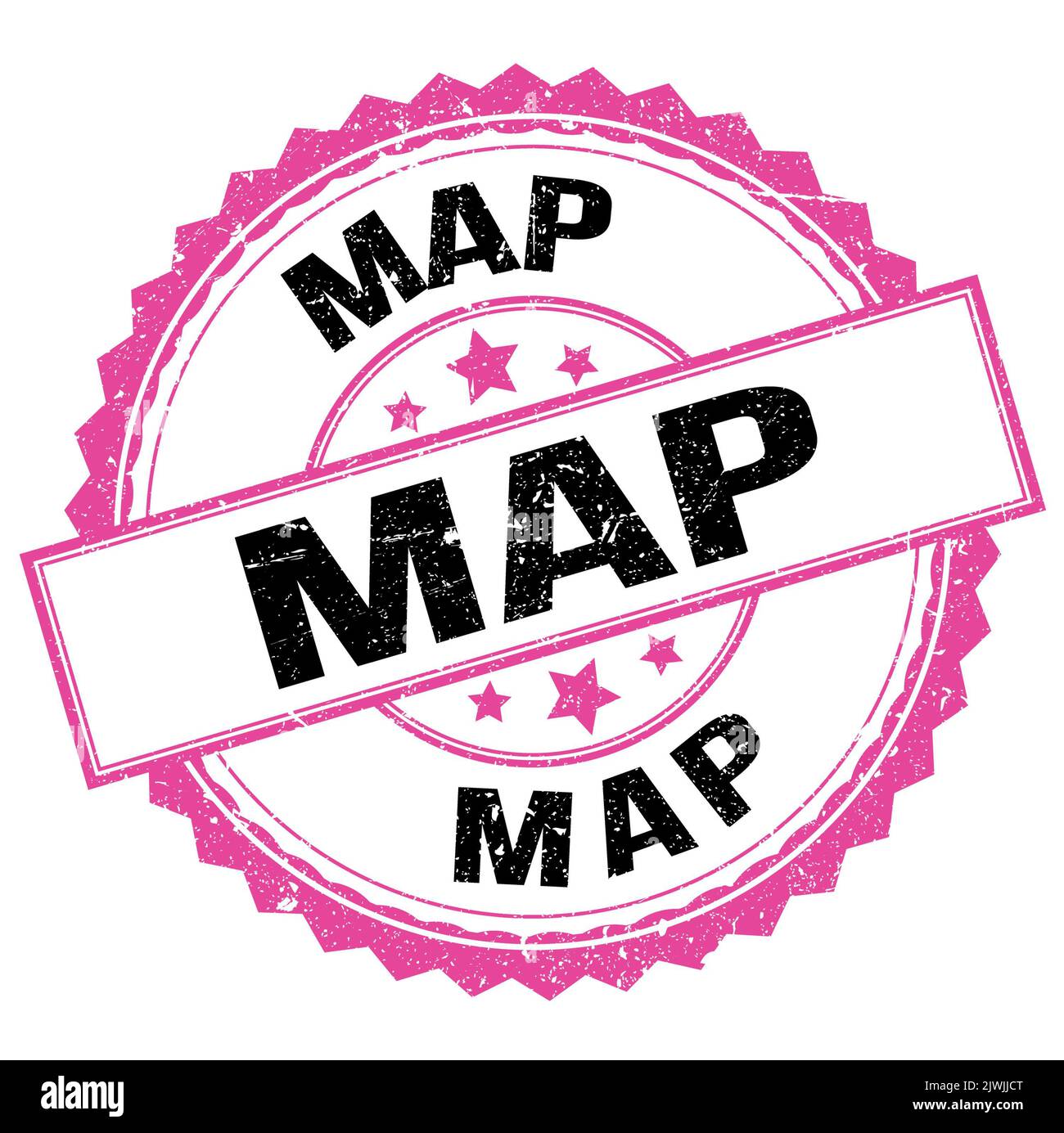 MAP text written on pink-black round stamp sign Stock Photo - Alamy
