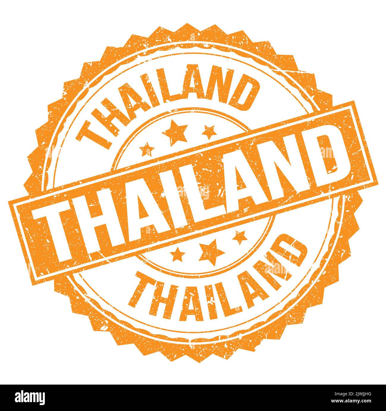 THAILAND text written on orange round stamp sign Stock Photo - Alamy