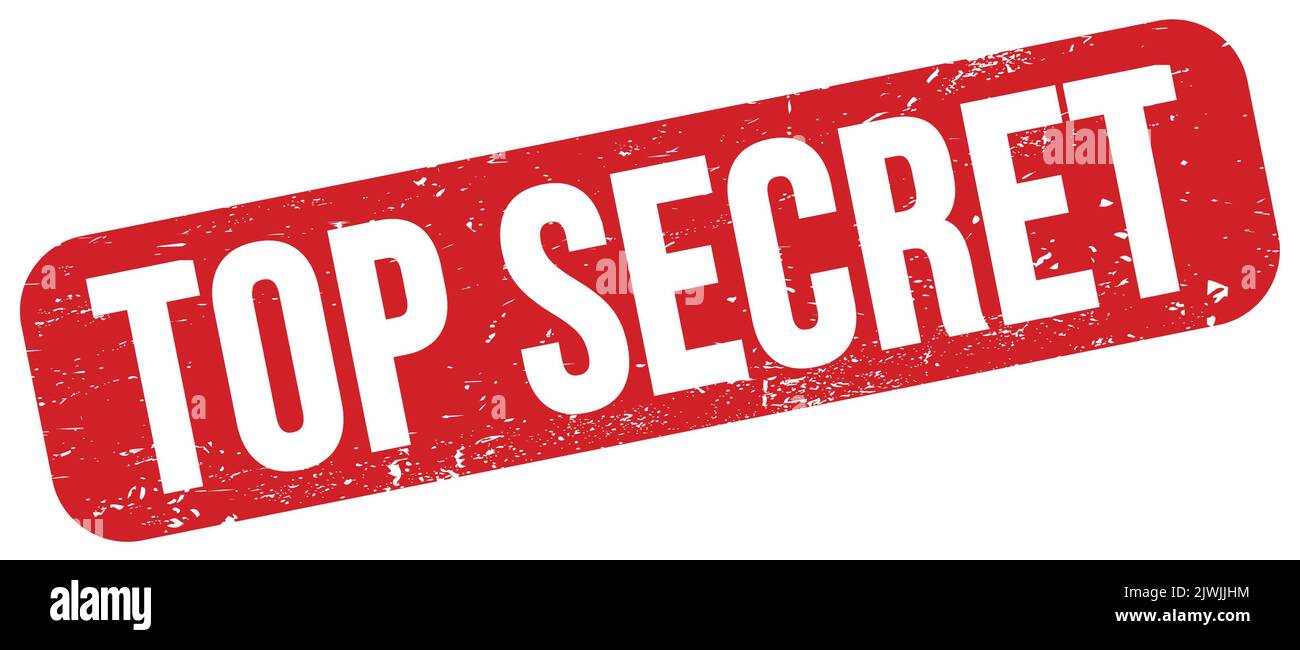 TOP SECRET text written on red grungy stamp sign Stock Photo - Alamy