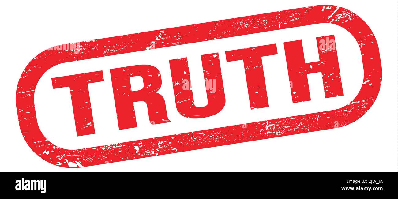 TRUTH, text written on red rectangle stamp sign Stock Photo - Alamy