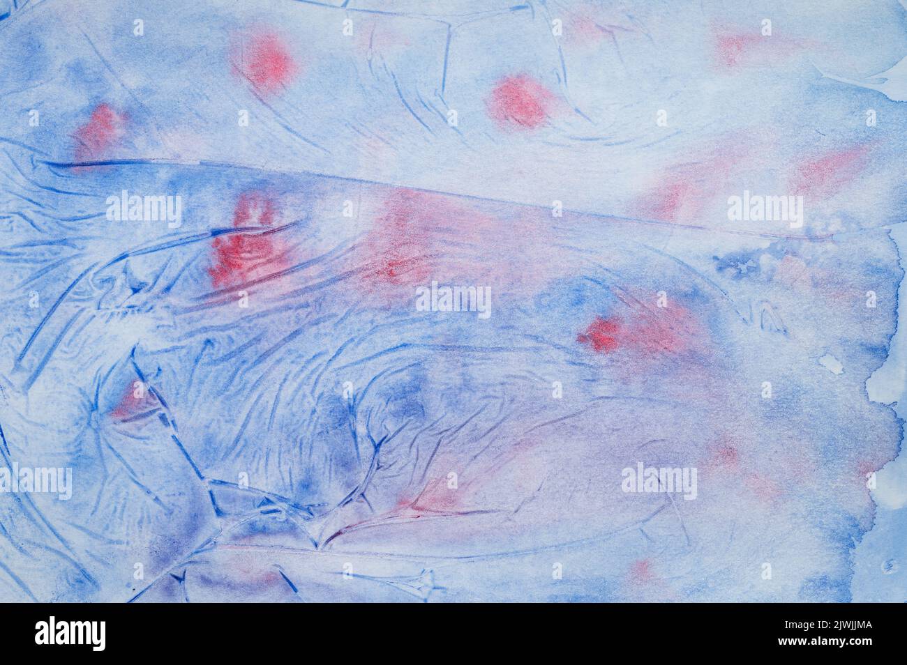 watercolor blue abstract art handmade diy painting on textured paper ...