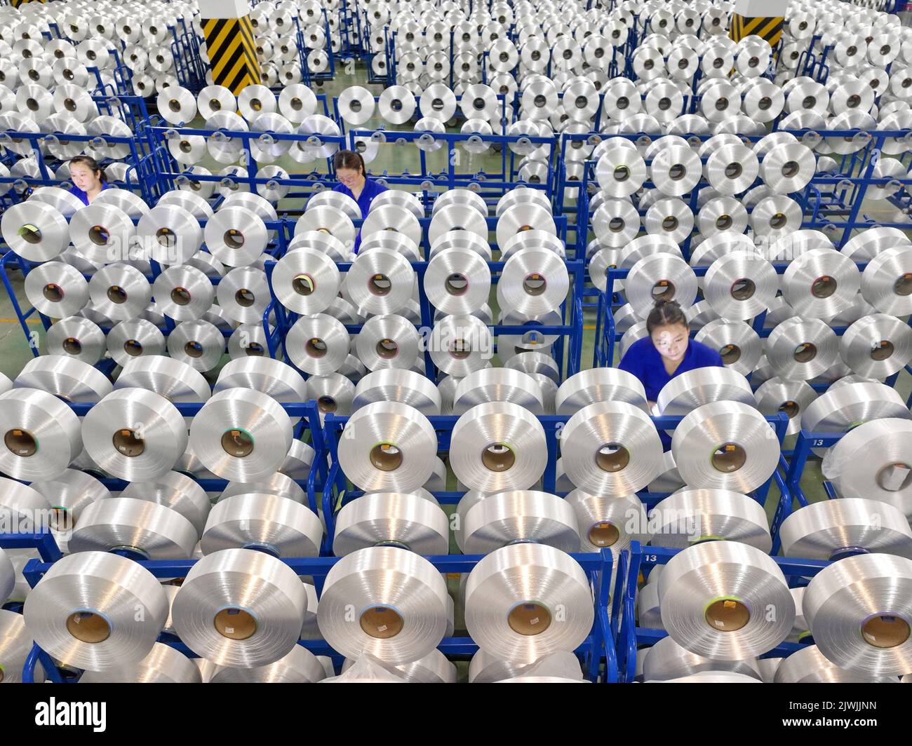 Chemical fiber spinning factory hi-res stock photography and images - Alamy