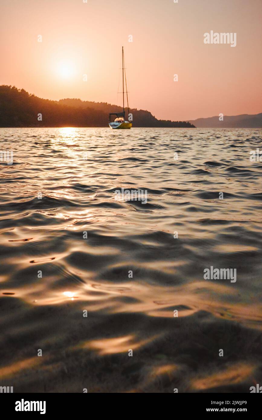 Beautiful view yacht sailing in hi-res stock photography and images - Alamy