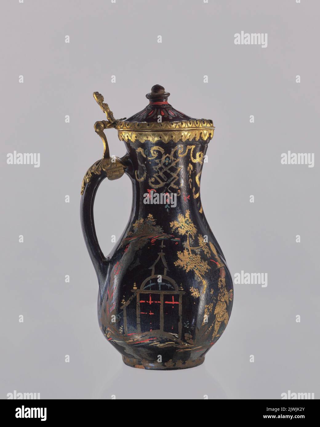 Small jug with a lid. Plaue a.d.Havel, factory Stock Photo - Alamy