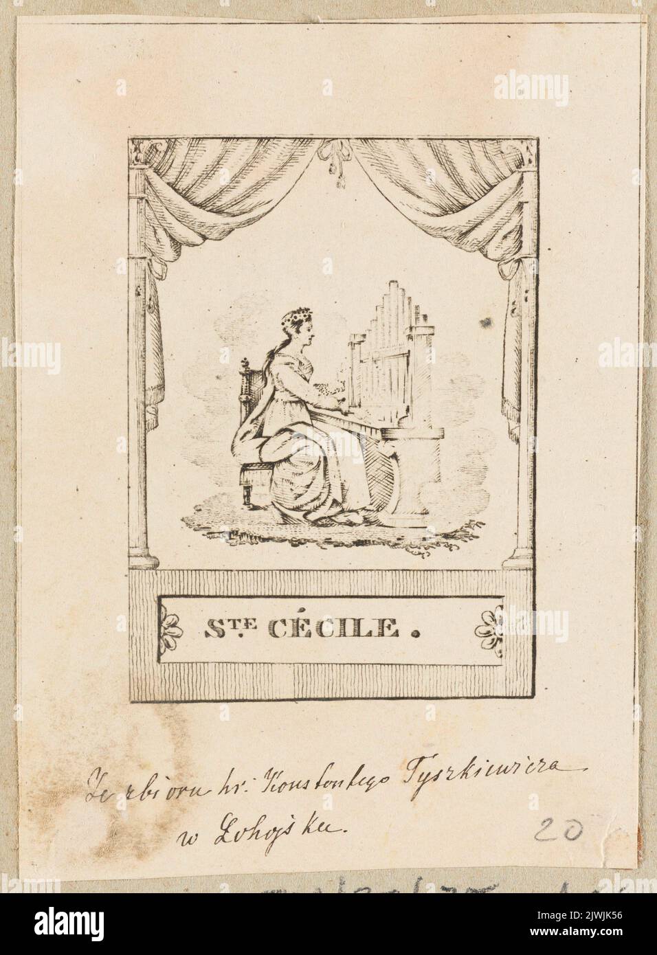 Saint Cecilia. unknown, graphic artist Stock Photo - Alamy