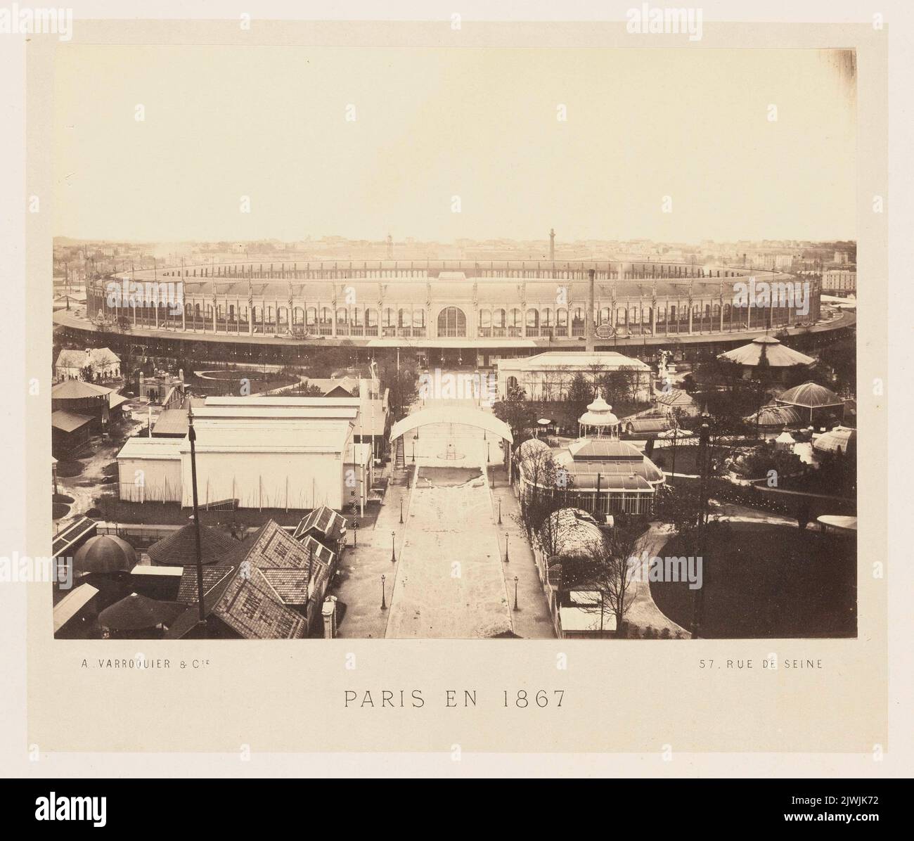 Paris in 1867 - entrance to Palais de l'Exposition. Varroquier, Armand ...