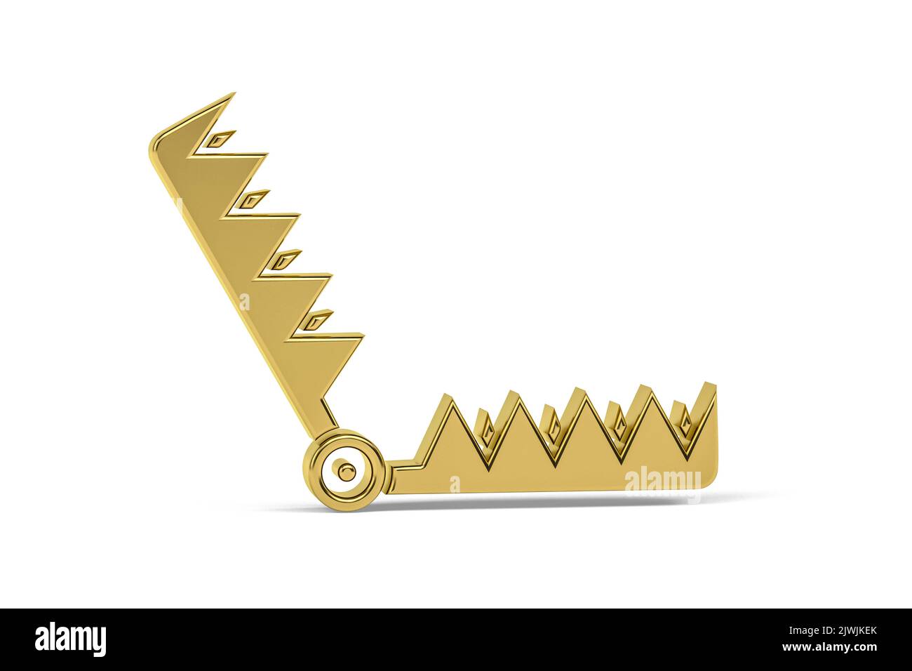 Golden 3d mousetrap icon isolated on white background - 3d render Stock ...