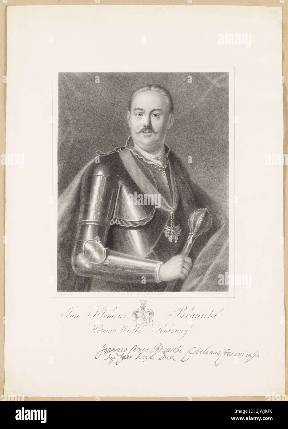 Portrait of Jan Klemens Branicki. Dzwonkowski, Adam (Warszawa ; zakład ...