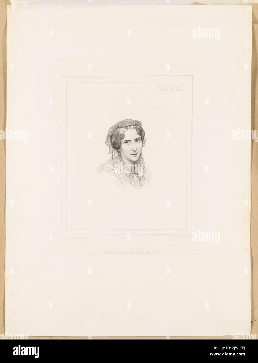 Rachel (head of a woman). Henriquel-Dupont, Louis-Pierre (1797-1892 ...