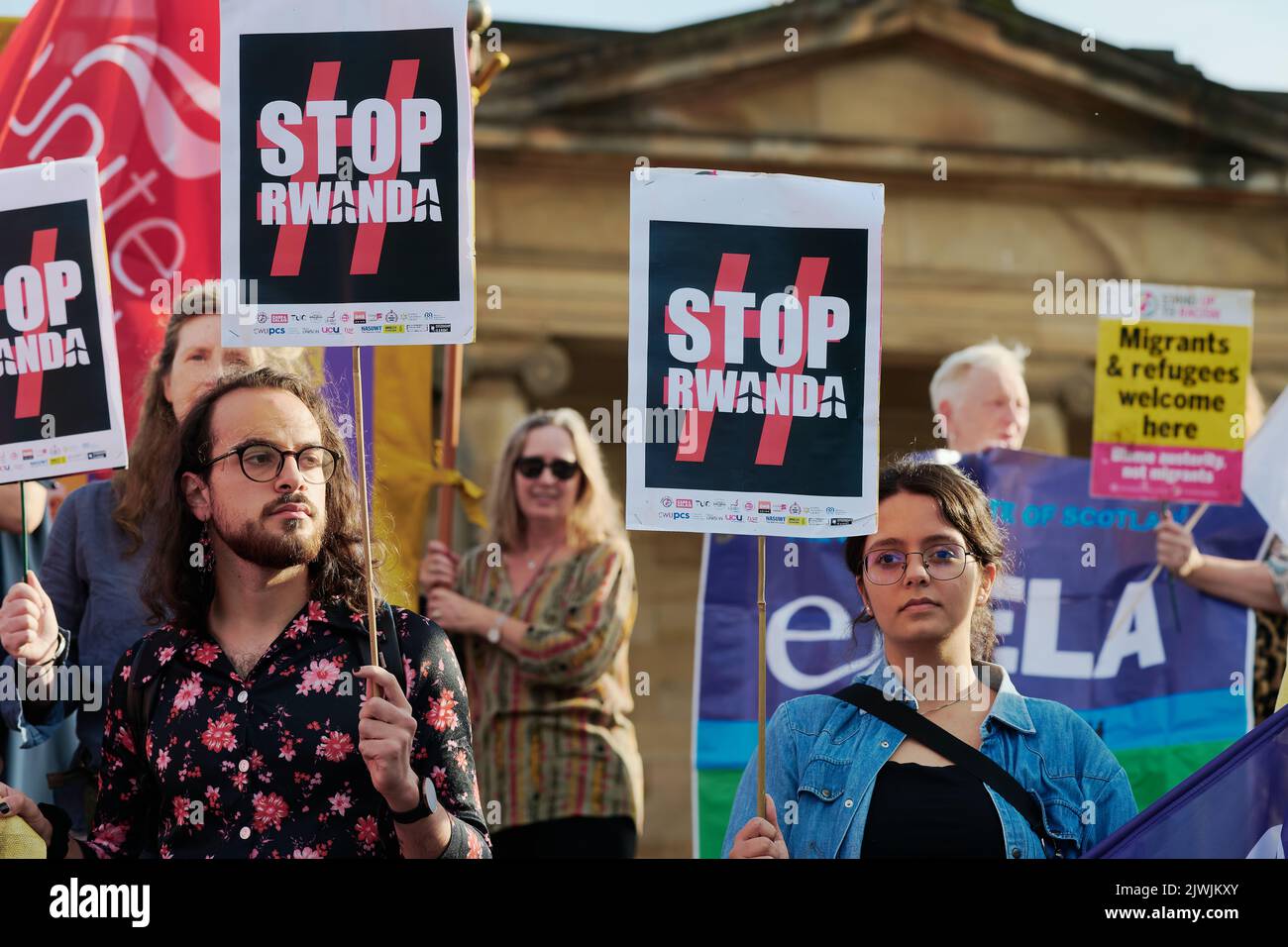 Edinburgh Scotland, UK 05 September 2022. Stop Rwanda deportation ...