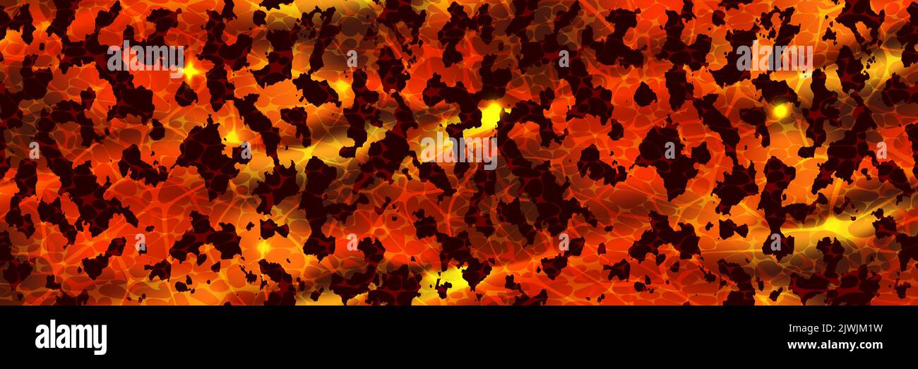 Texture of volcanic lava with molten stones top view. Hot magma surface ...