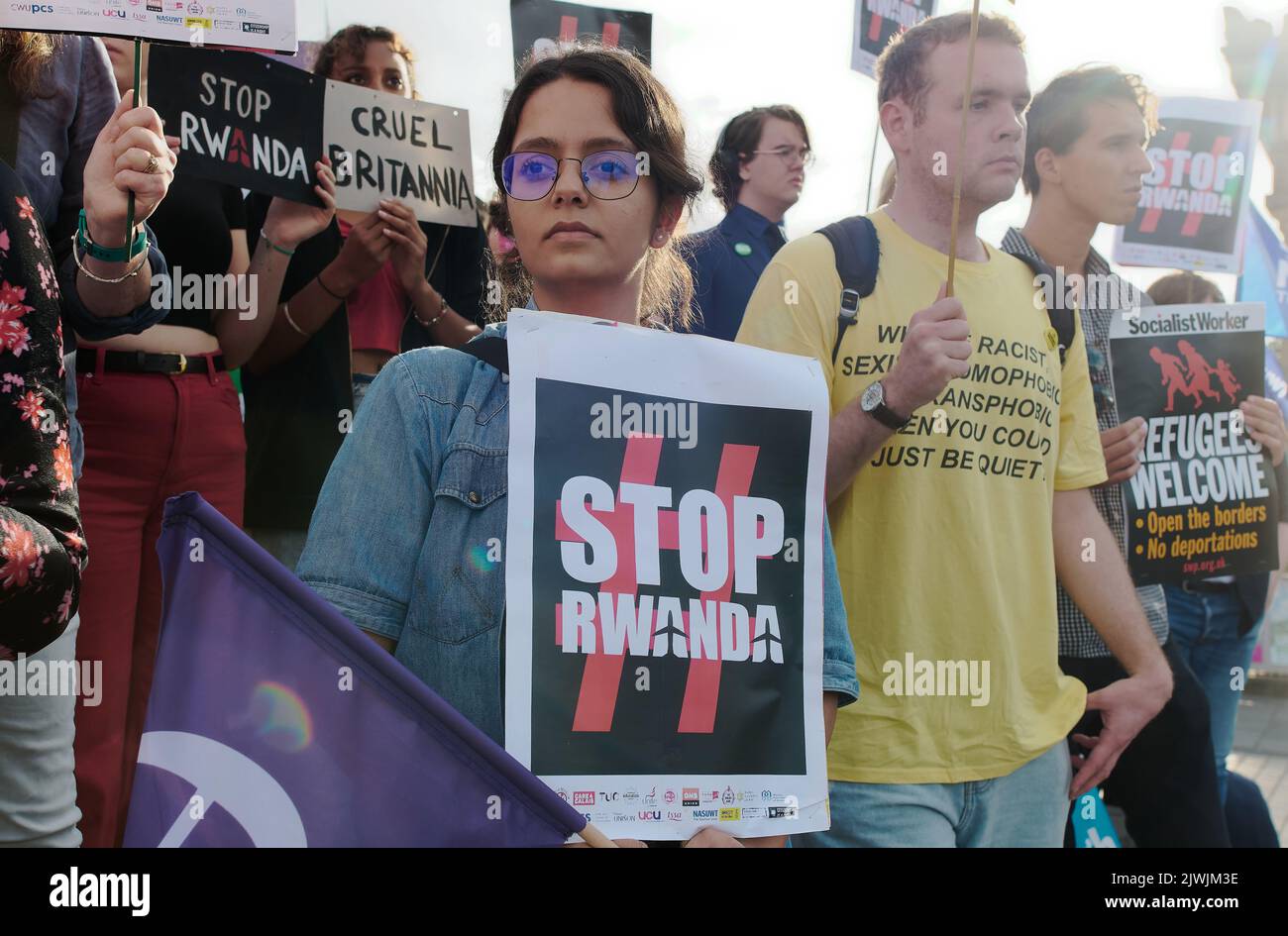 Edinburgh Scotland, UK 05 September 2022. Stop Rwanda deportation ...