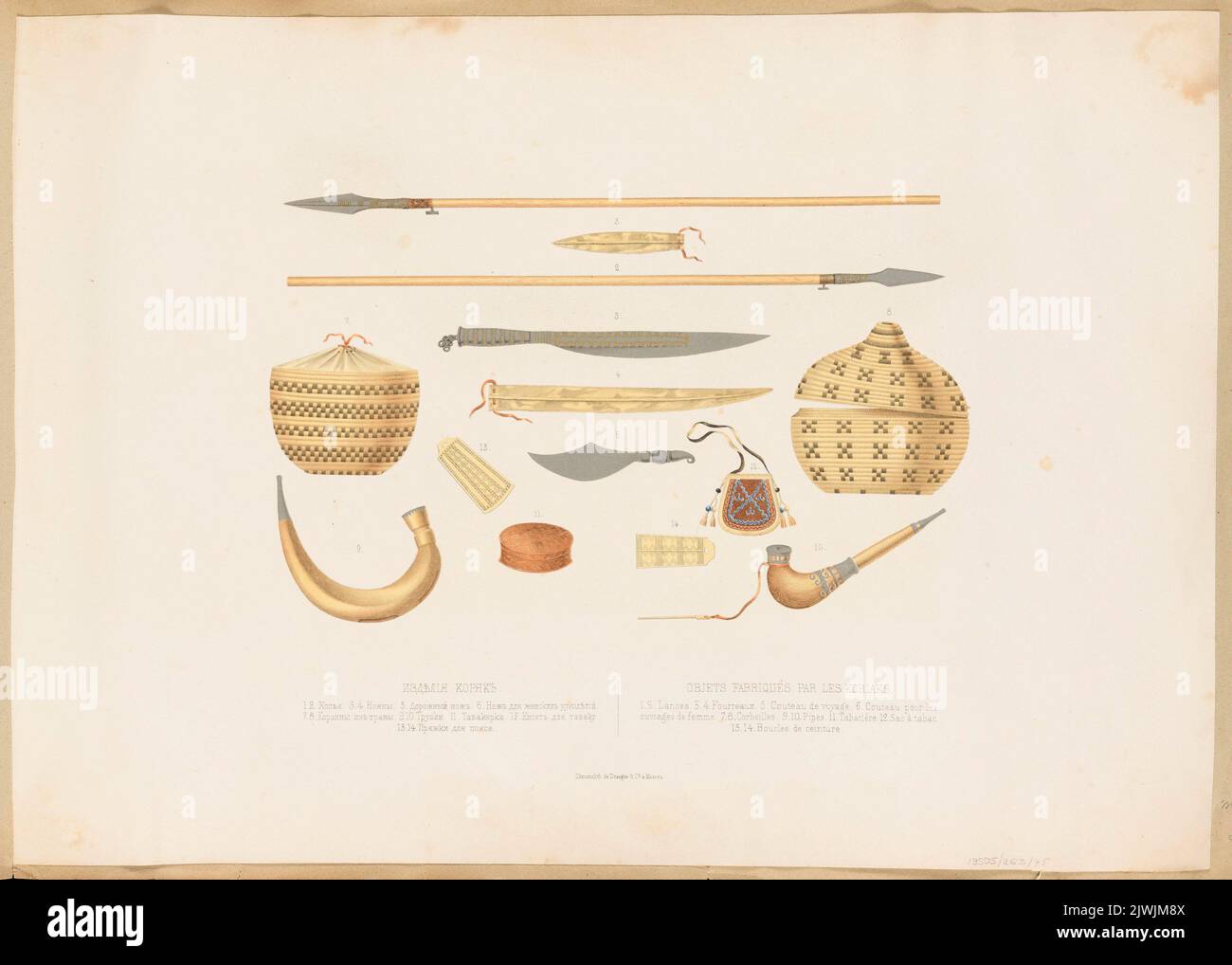 Utilitarian items made by Koryaks. Draeger, F. (Moskwa ; zakład ...