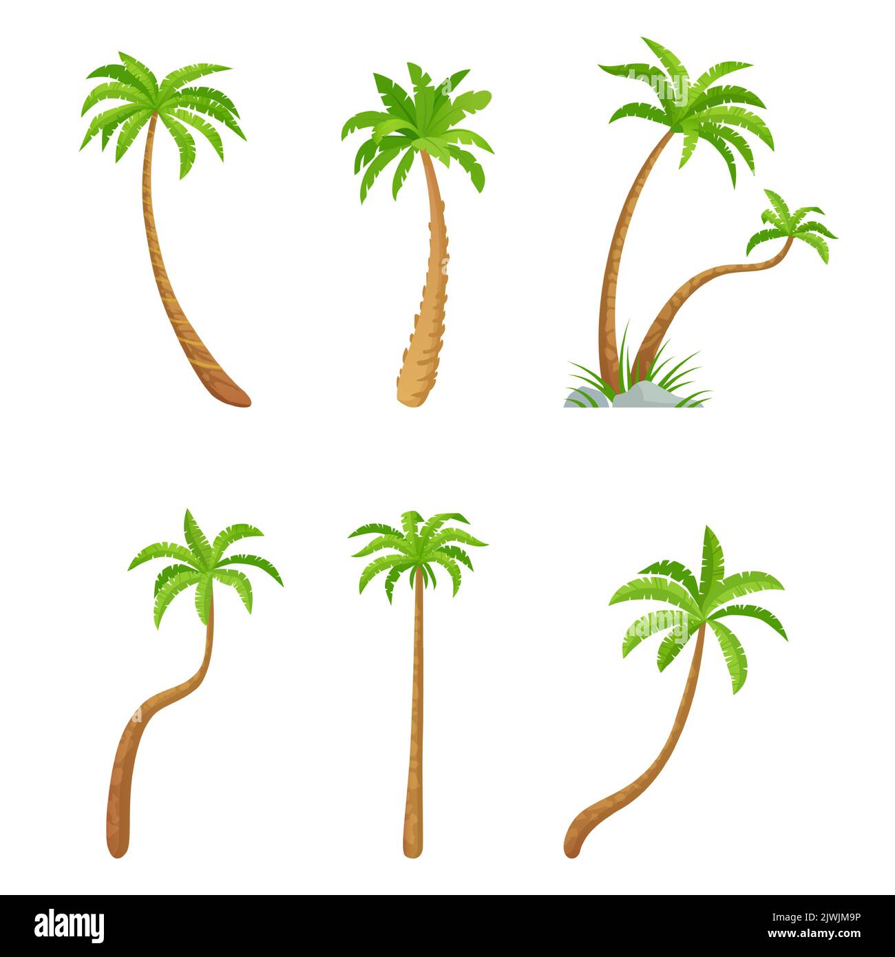 Palm trees on wild Stock Vector Images - Alamy