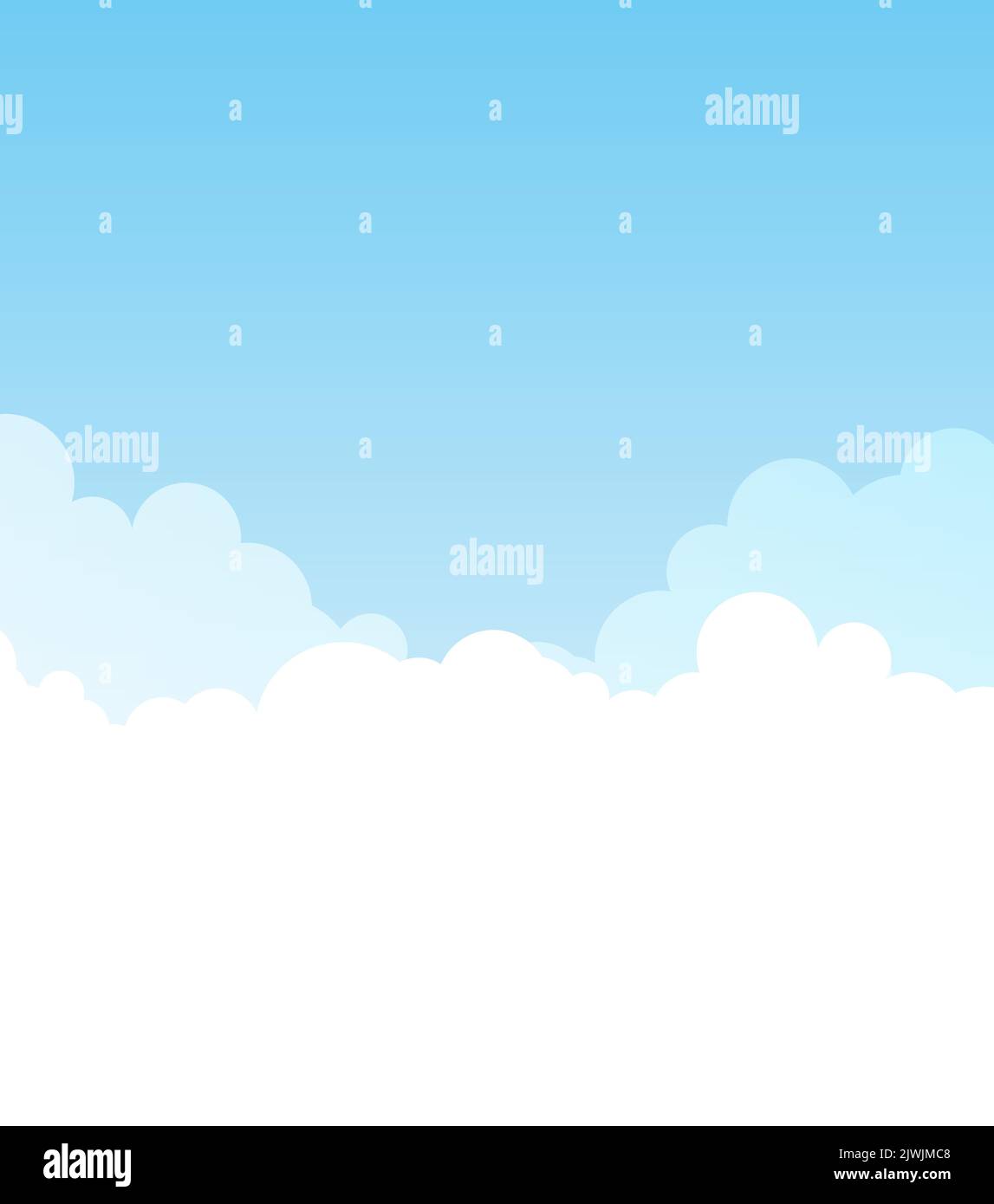 Cartoon cloudscape - Vector beautiful background illustration with ...