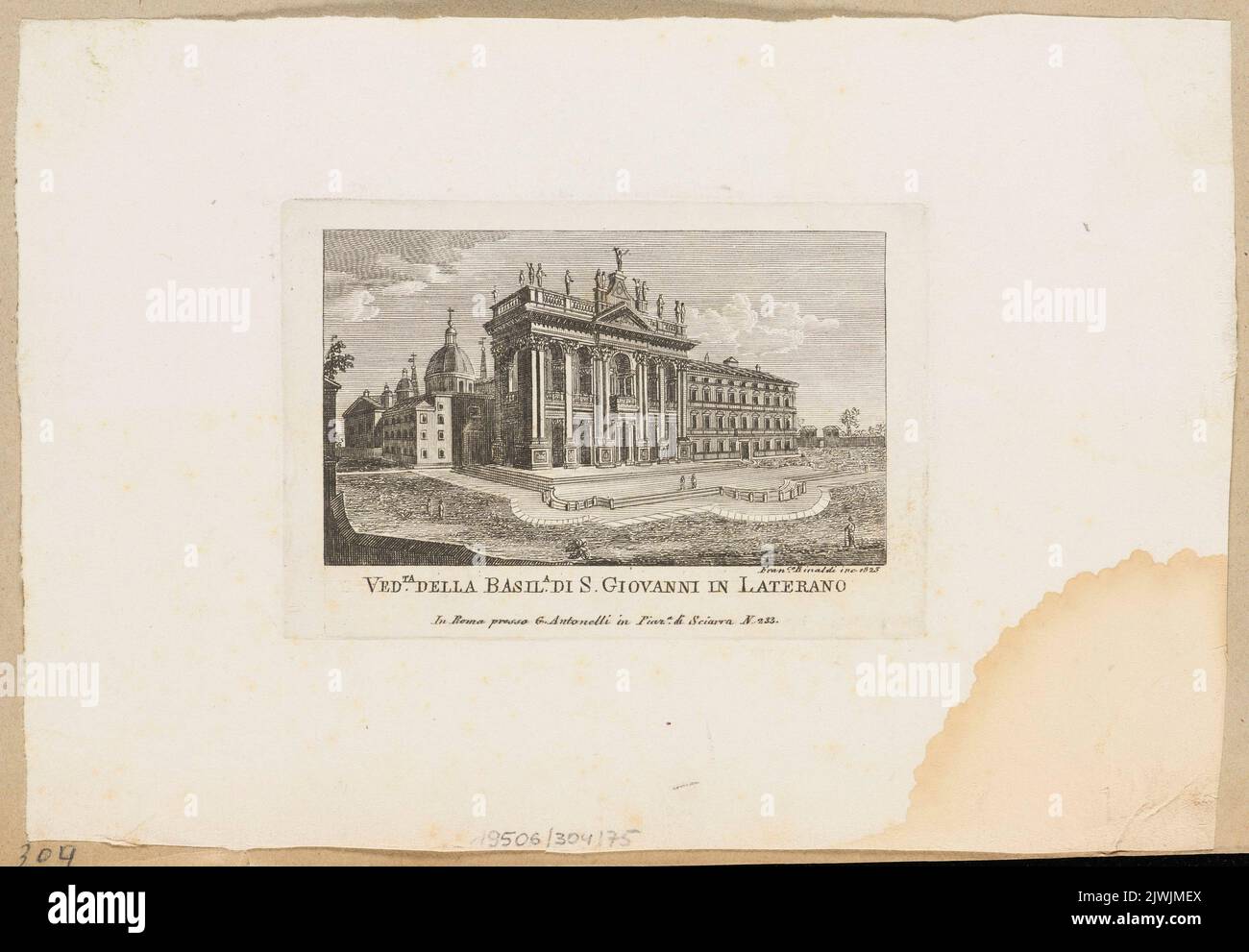 View of the Basilica of Saint John Lateran. Rinaldi, Francesco (fl ...