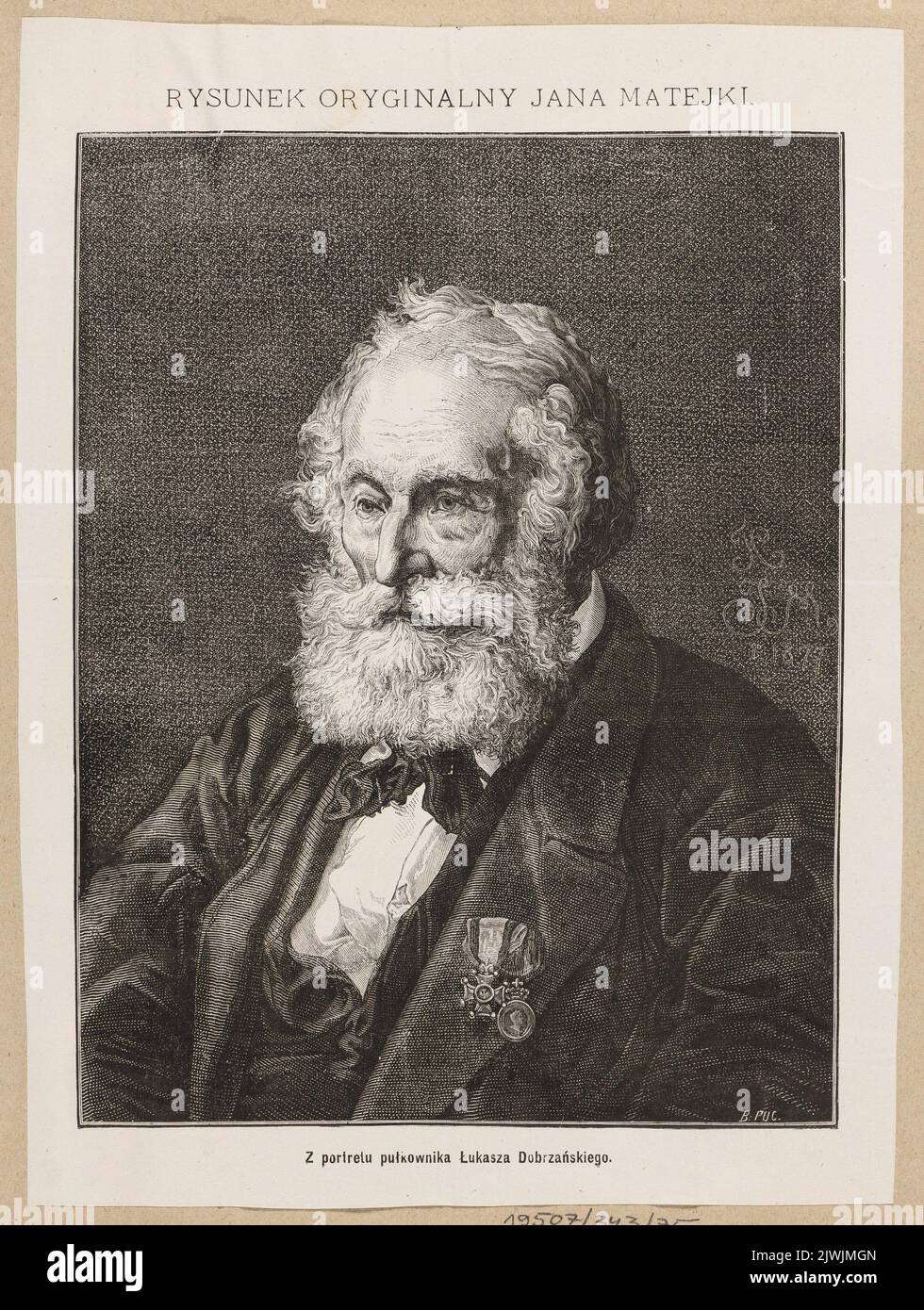 Portrait of Colonel Łukasz Dobrzański (“Tygodnik Ilustrowany" weekly, no. 131 of 17 VI 1878, p ...