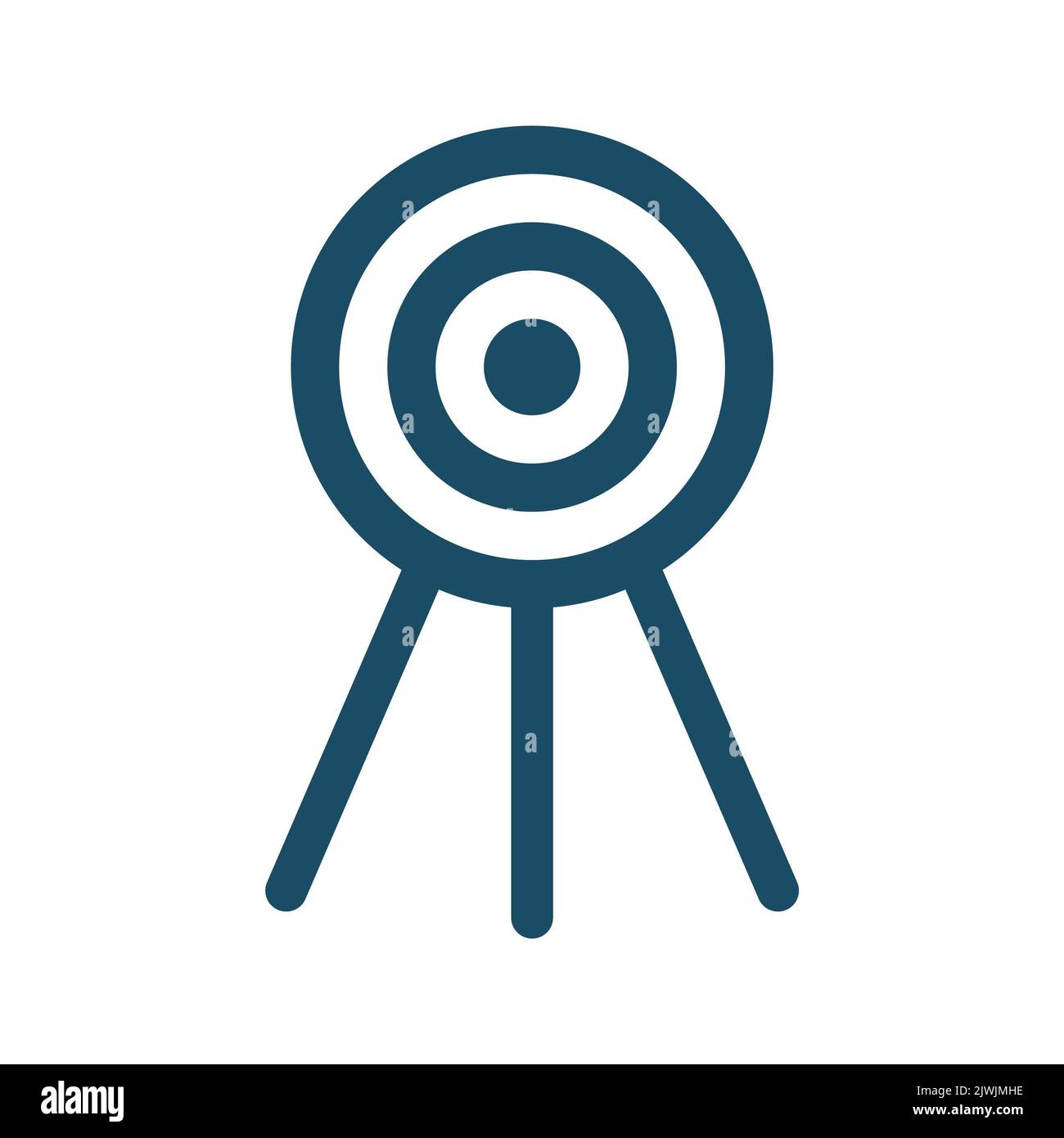 High quality dark blue flat shooting target icon. Pictogram, technology ...