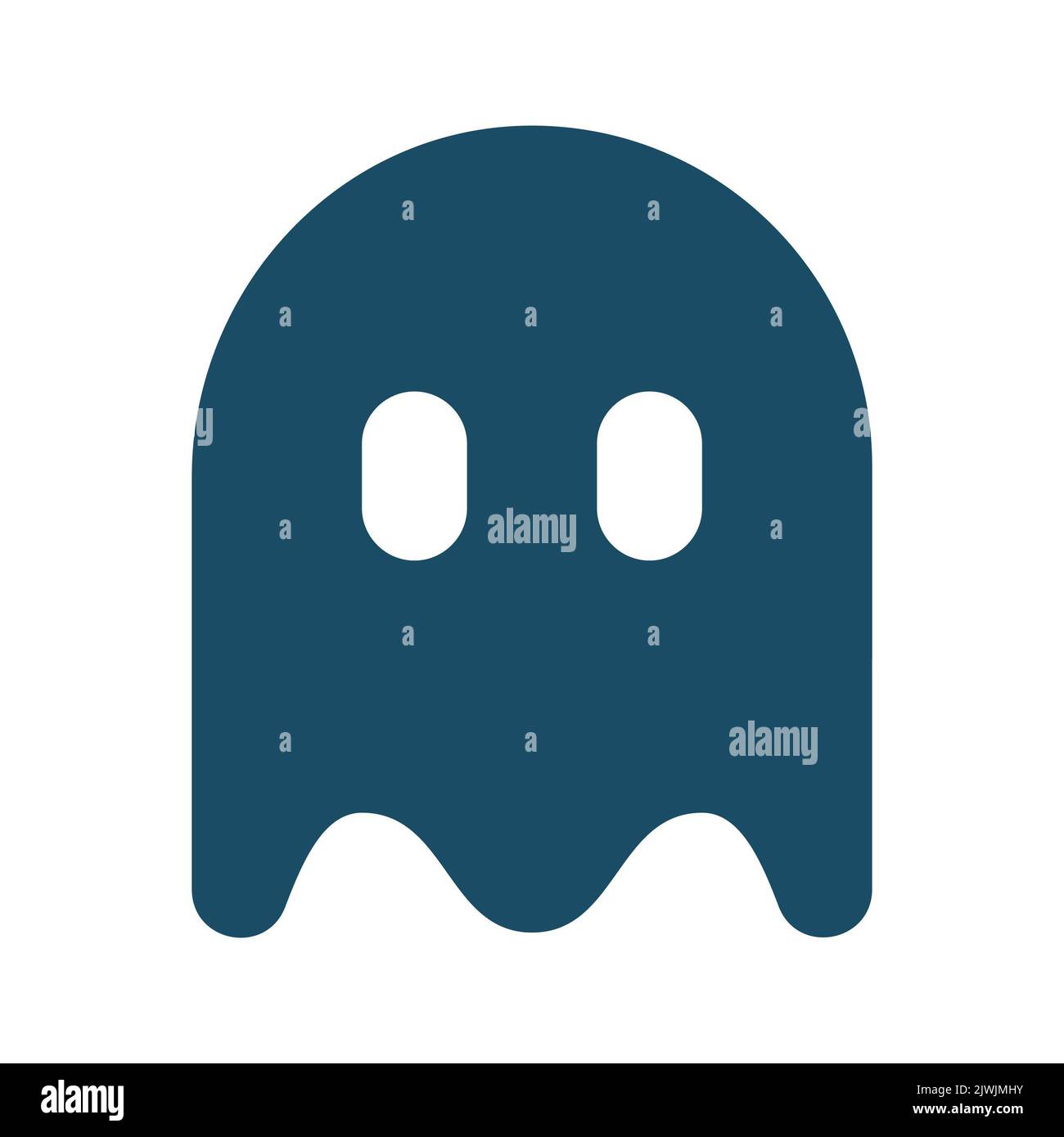 High quality dark blue flat platform game monster, enemy icon ...