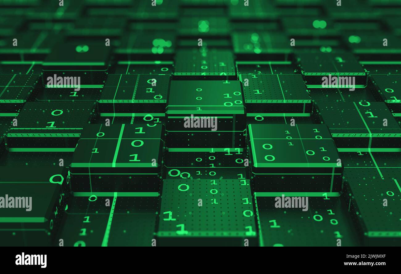 Blockchain Internet Technologies Binary Code Big Data Information