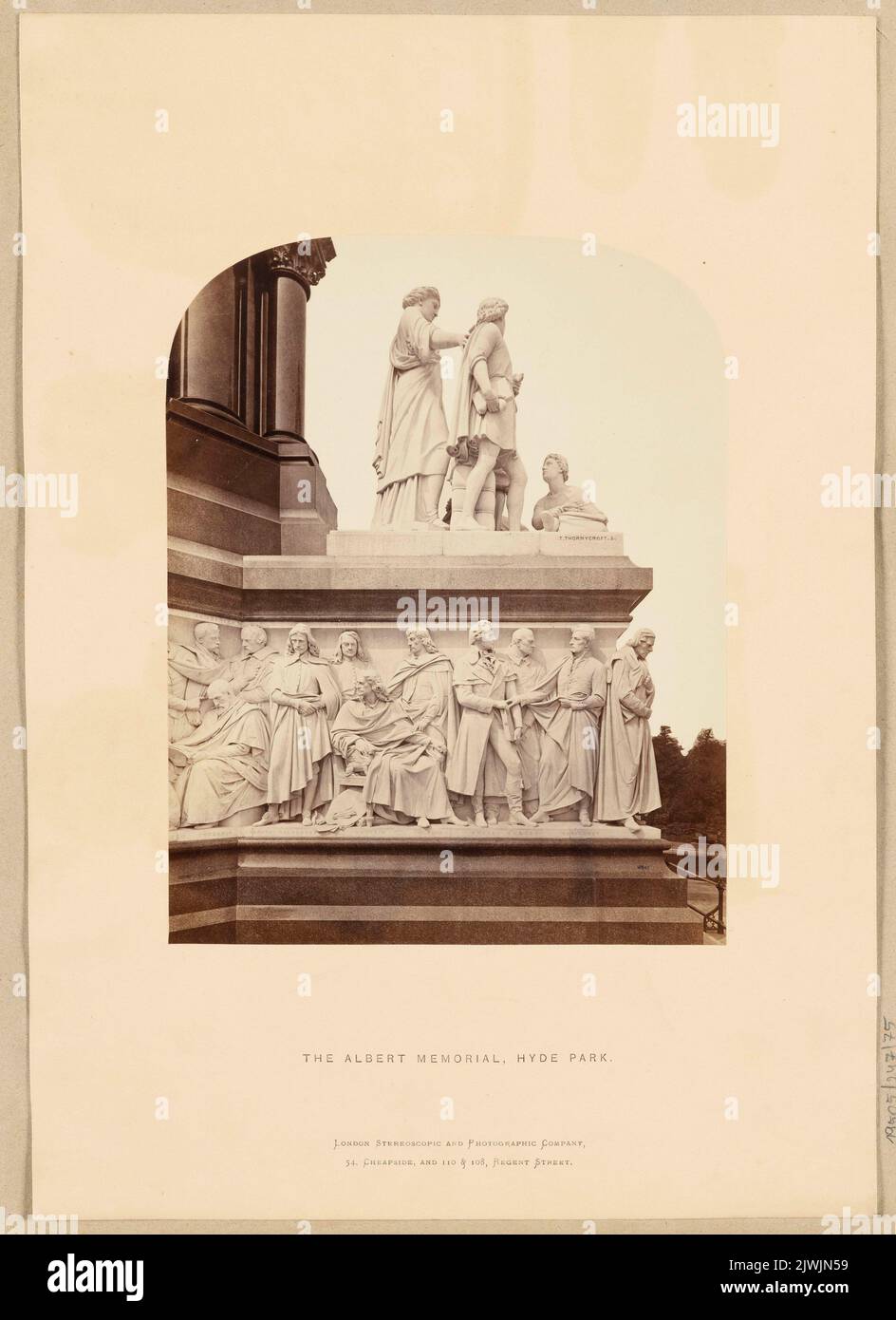Albert Memorial in London. Fragment of sculptured frieze featuring ...