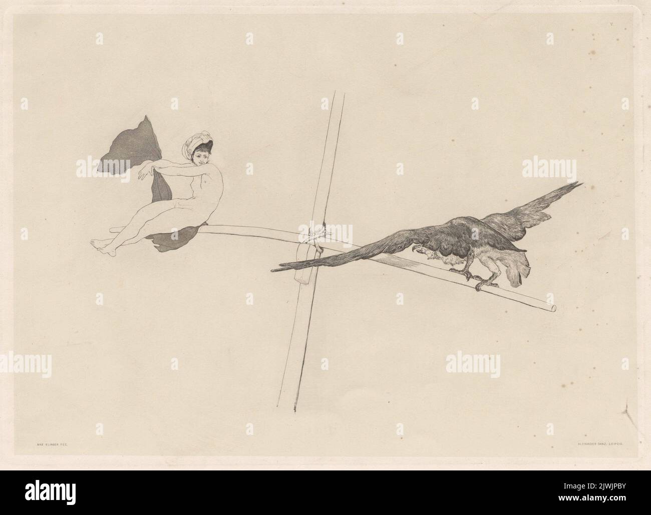 Schaukel, Bl. 5, Radierte Skizzen, Op .I. Bouwens, Joseph (1823-1895 ...