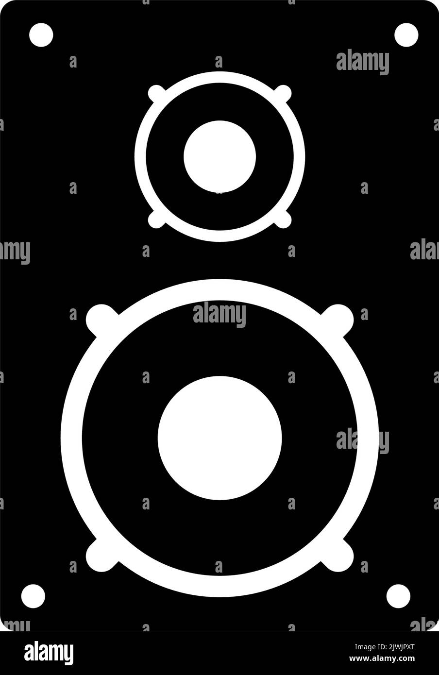 Music Column, Audio Stereo Speaker. Flat Vector Icon illustration ...